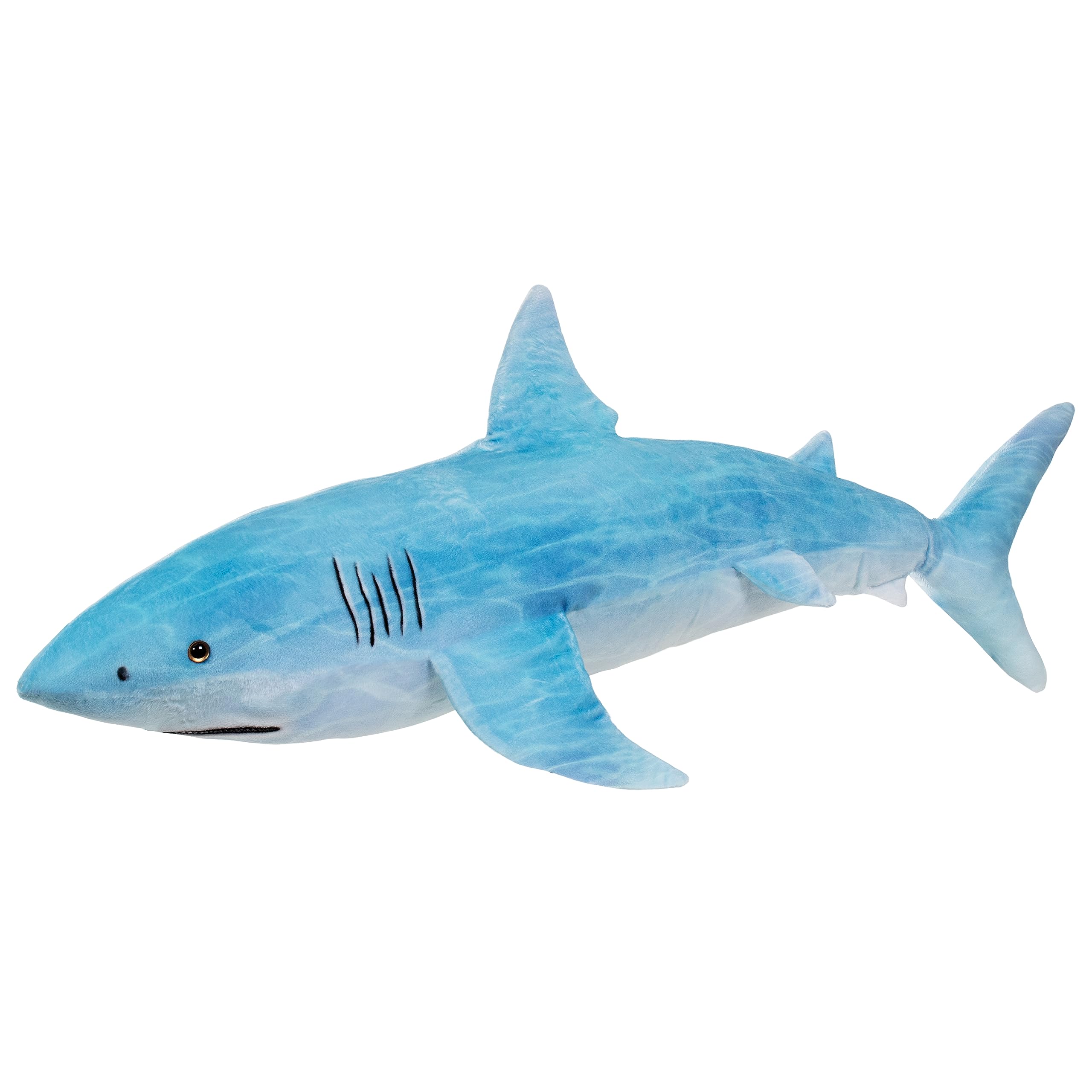 Real Planet 33.5" Aqua Great White Shark Realistic Stuffed Animal ...
