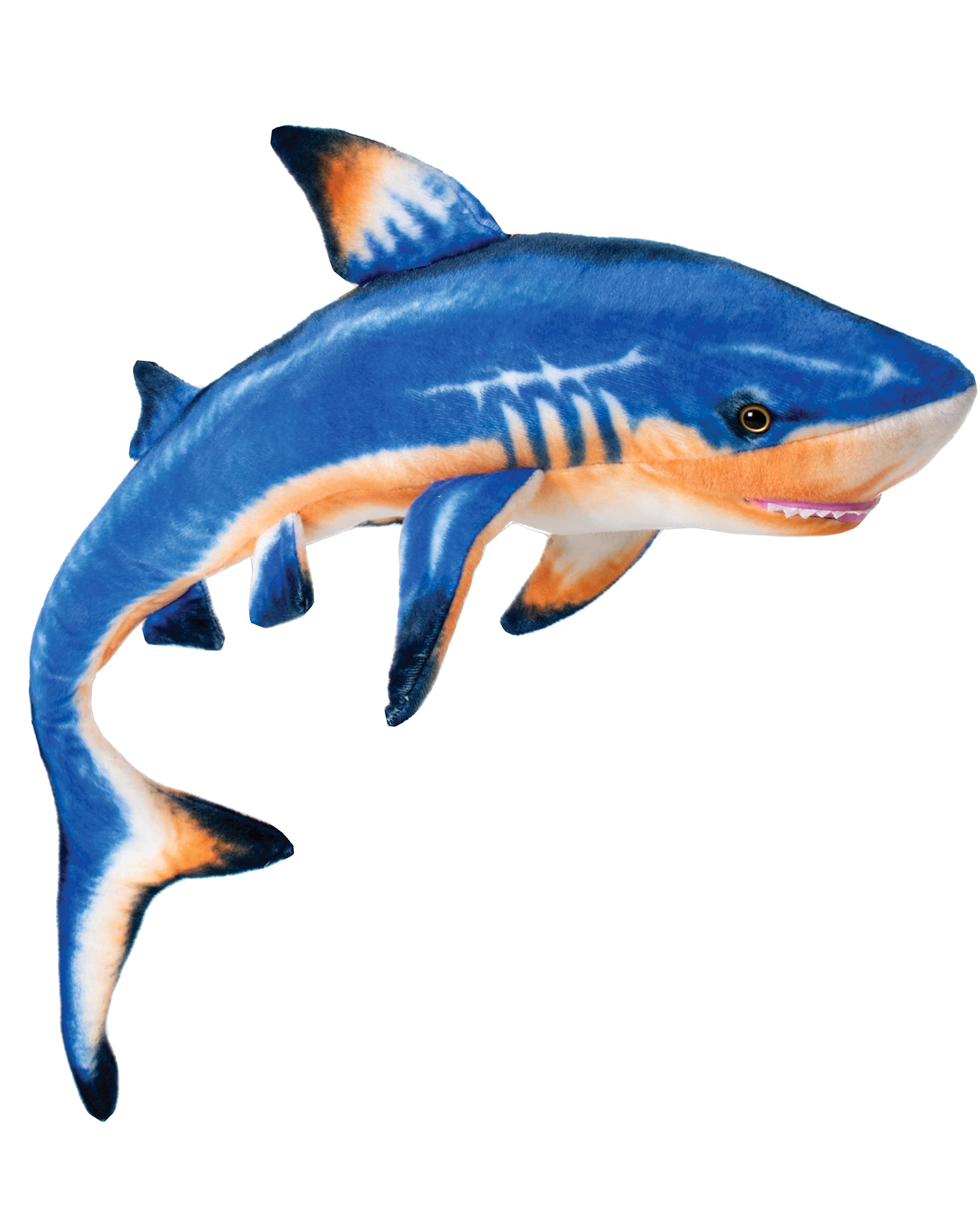 Real Planet 33.5" Blue Great White Shark Realistic Stuffed Animal ...