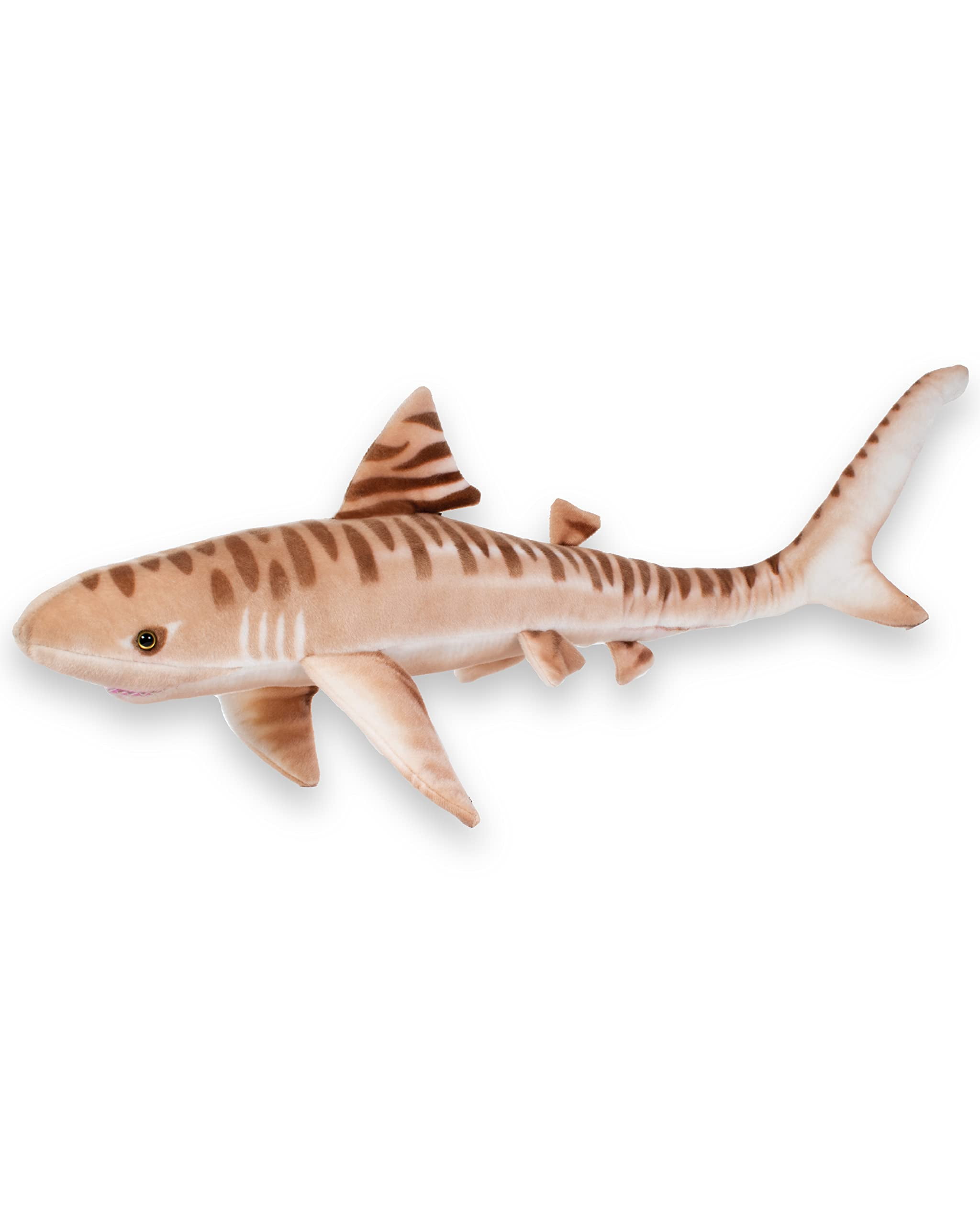 Real Planet 33.5" Brown Tiger Shark Realistic Stuffed Animal, Marine Sea Life Plush Toy & STEM ...