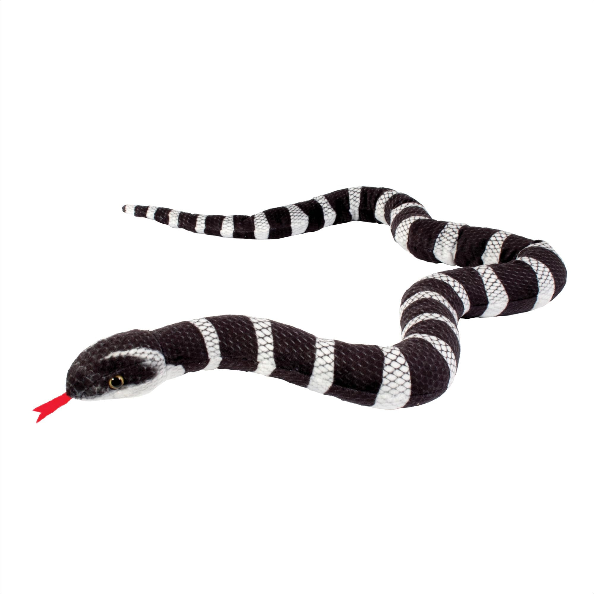 Real Planet 40" Black/Gray Wavy Snake Realistic Stuffed Animal, Reptile ...