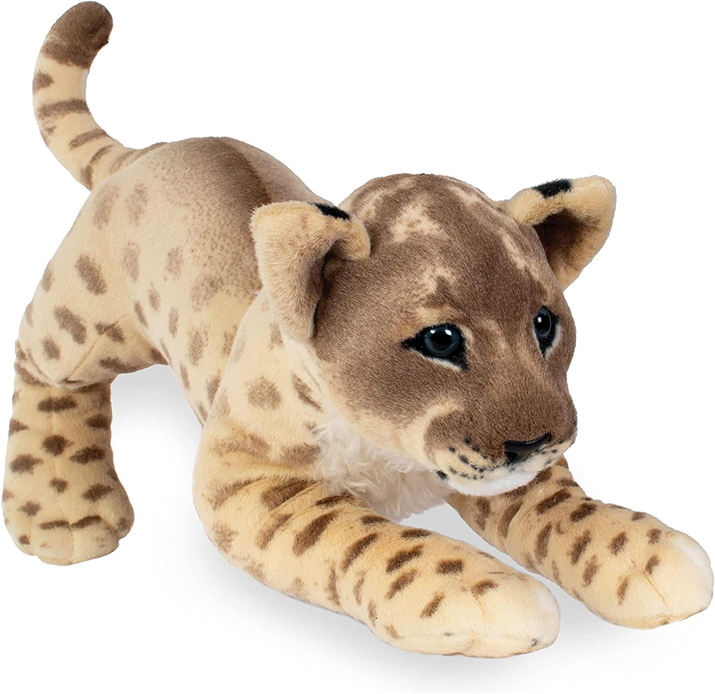 Real Planet Leopard Cub Tan/Black 15.7 Inch Realistic Soft Plush ...