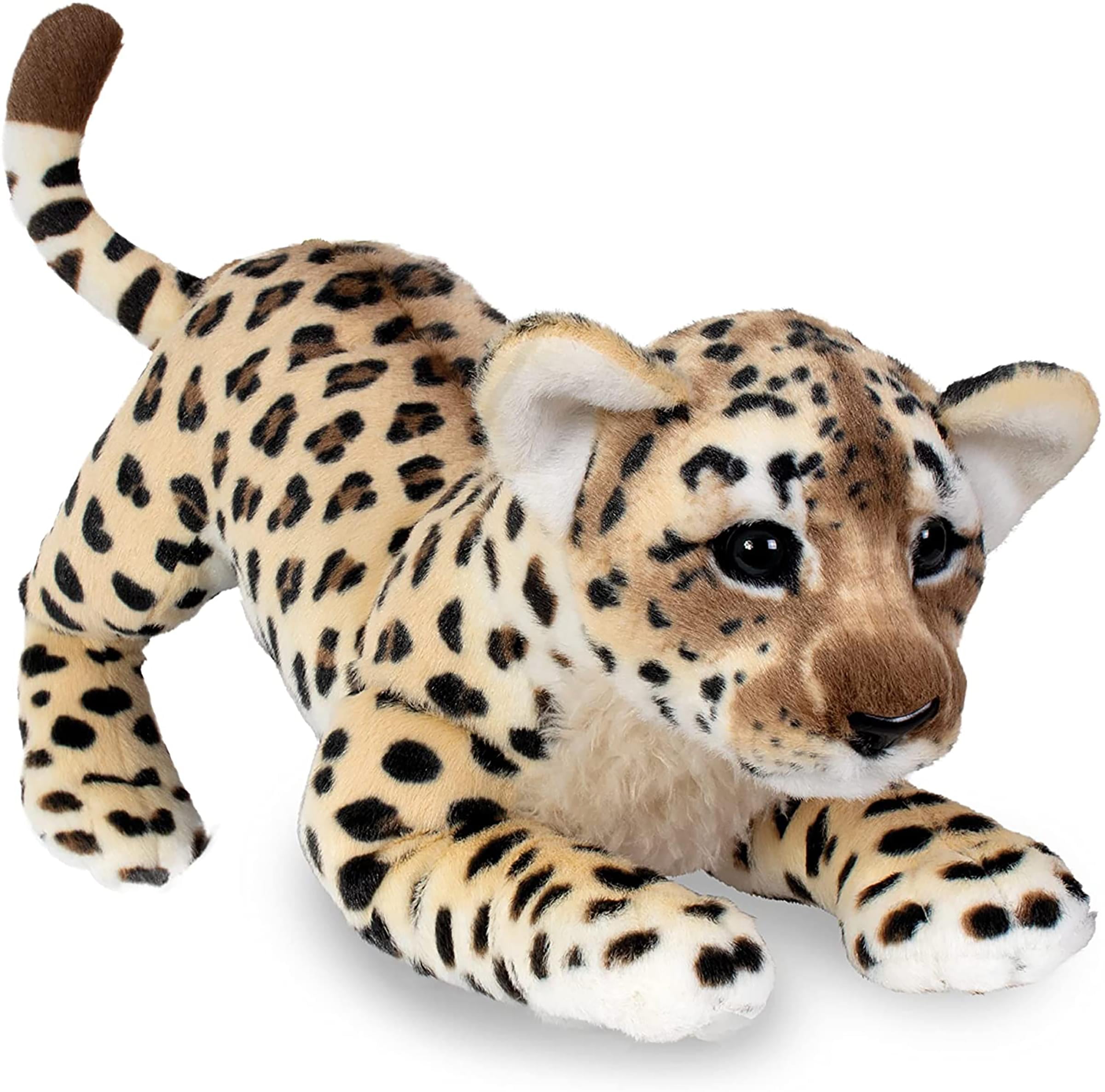 Real Planet Leopard Cub Tan/Black 23.6 Inch Realistic Soft Plush ...