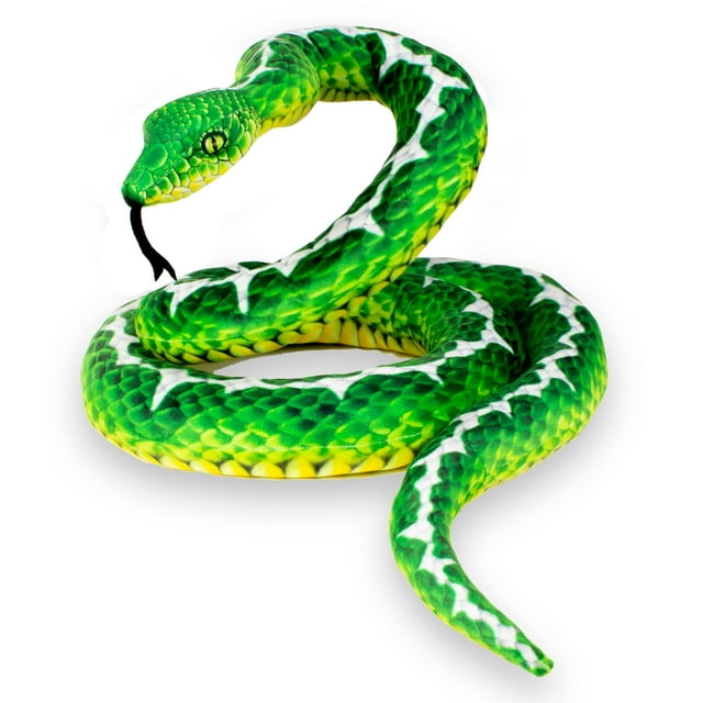 Real Planet Tree Python Green/White 118 Inch Realistic Soft Plush ...