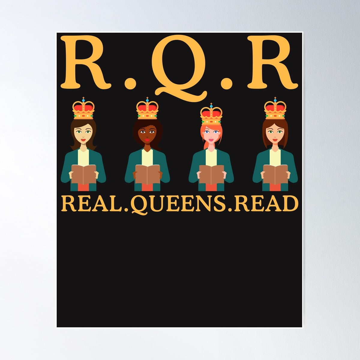 Real Queen Read Poster Wall Art, Modern Wall Decor For Living Room ...