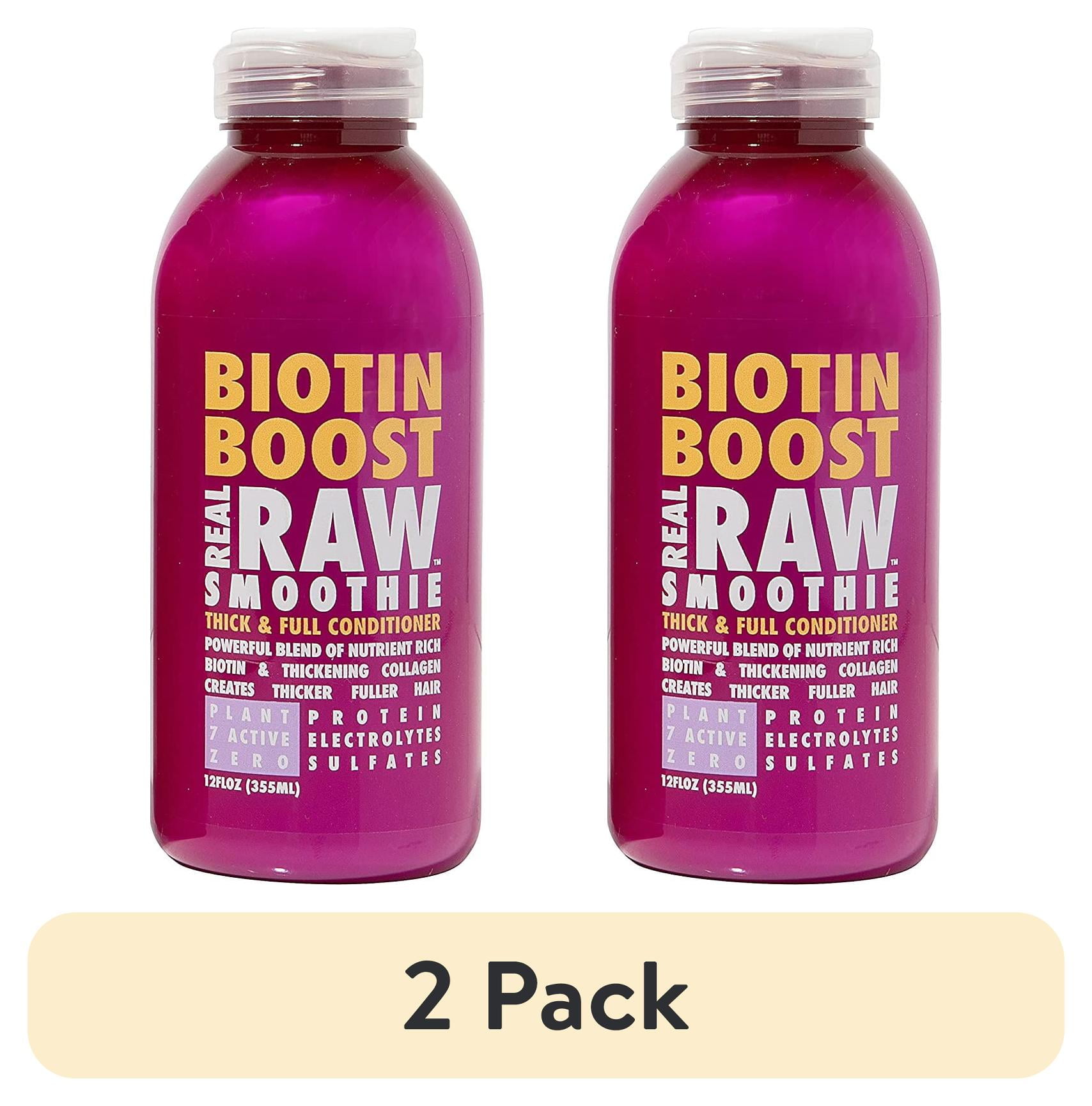 (2 pack) Real Raw Shampoothie Biotin Boost Thick & Full Conditioner, 12 ...