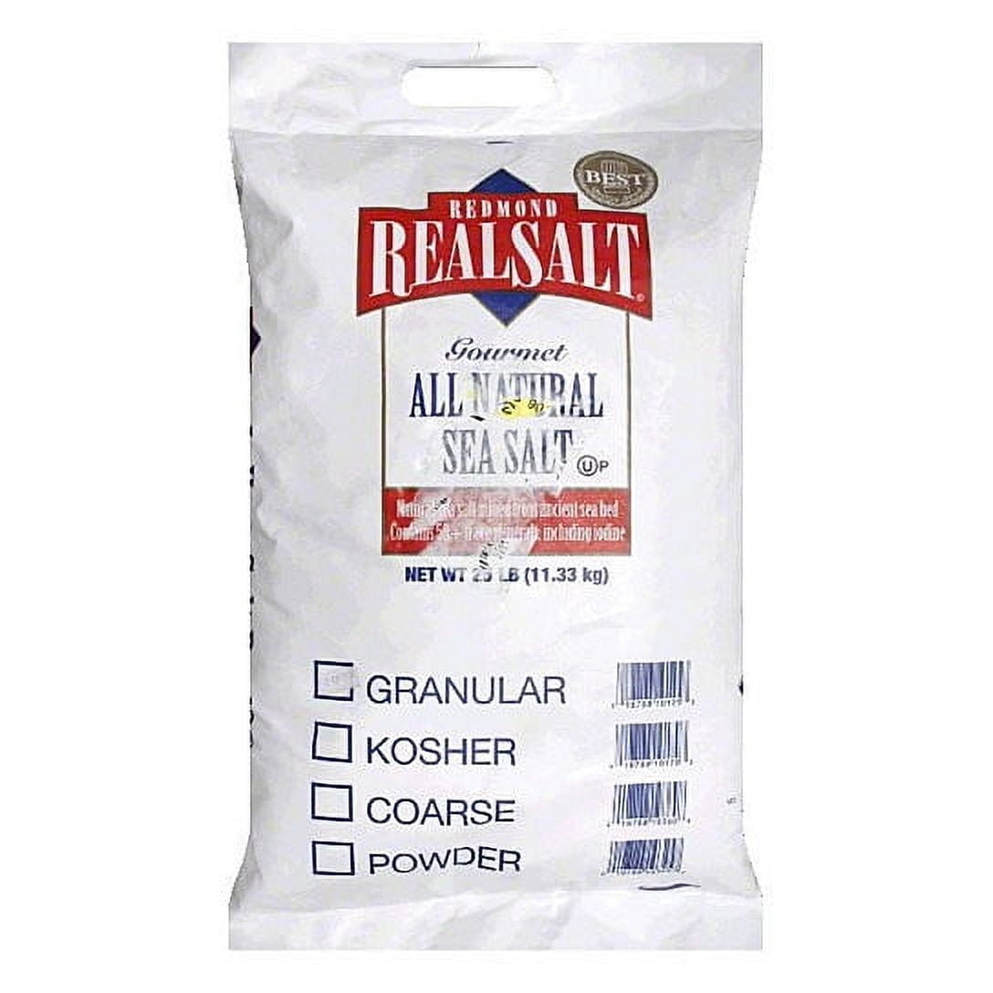 Real Salt Fine Sea Natural Kosher Salt Bulk (1x25lb) - Walmart.com