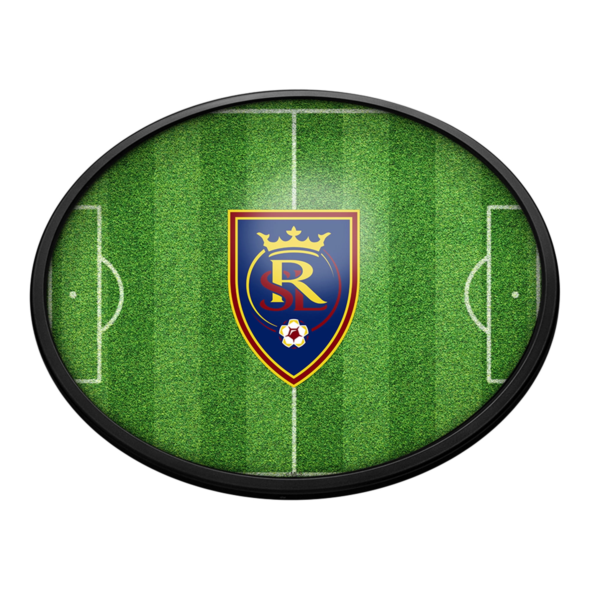 Real Salt Lake 18'' x 14'' Slimline Illuminated Field Oval Wall Sign ...