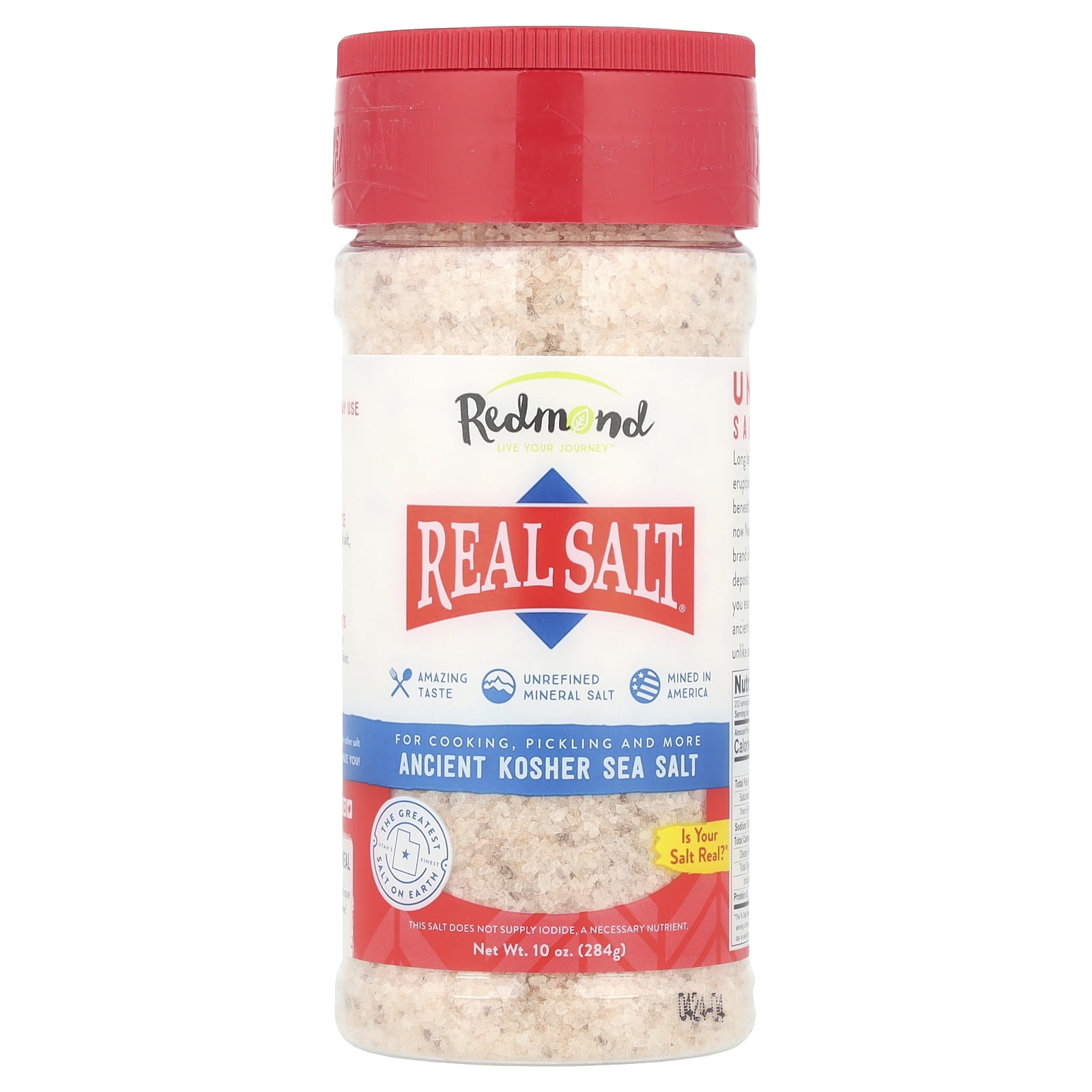 Redmond, Sea Salt, 10 oz, Ancient Kosher Unrefined Mineral Salt ...