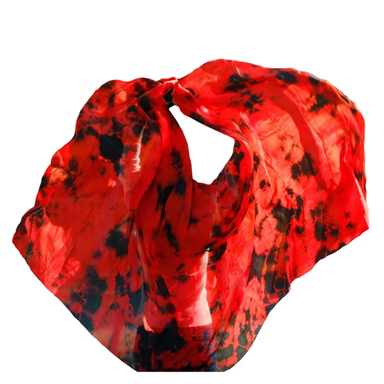 Real Silk Belly Dance Veil Tie Dyed Silk Veil 200cm&250cm&270cm Silk ...