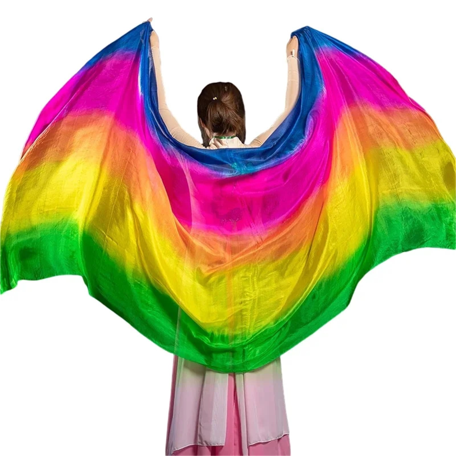 Real Silk Belly Dance Veils Hand Throw Scarf Shawl Dancer Costume ...