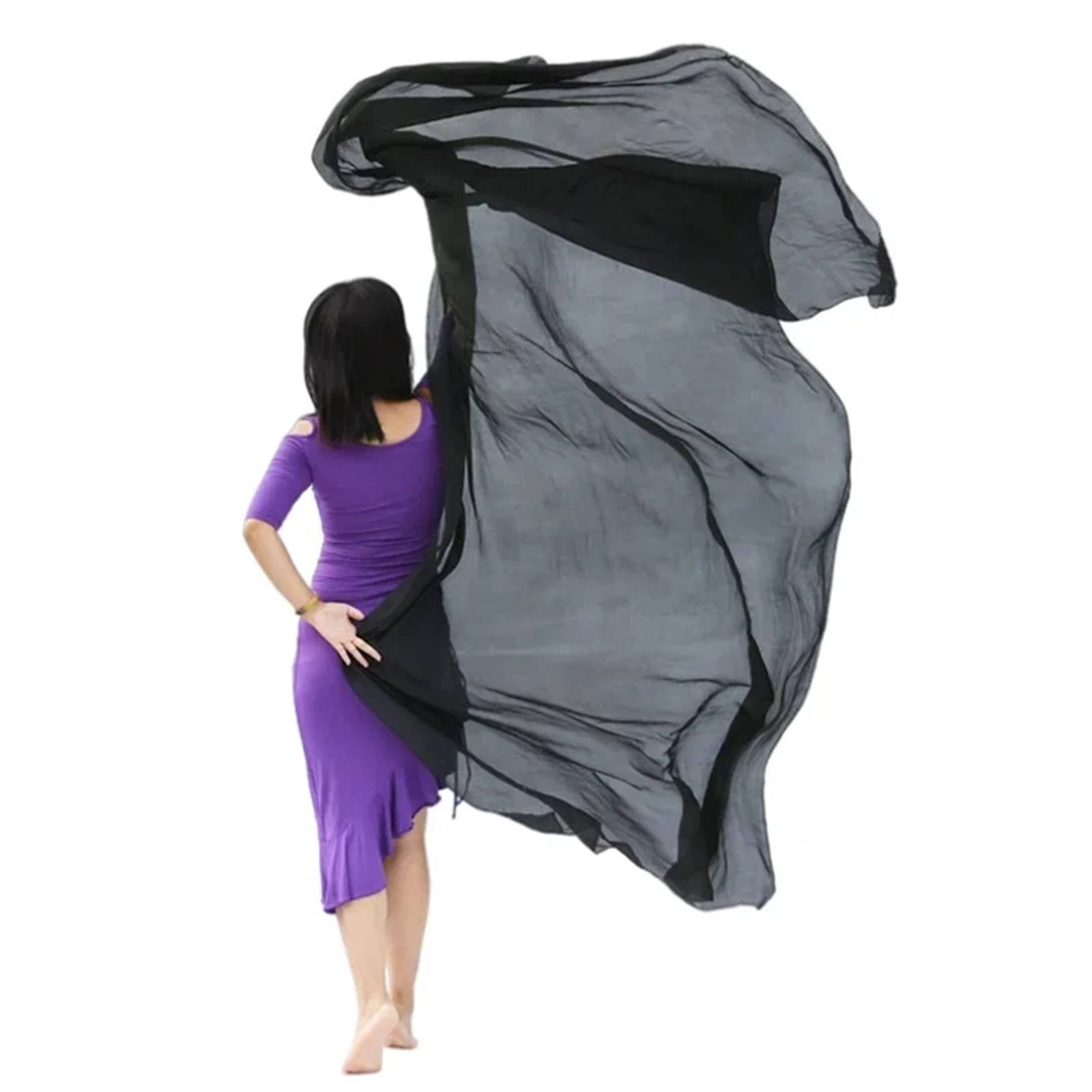 Real Silk Belly Dance Veils Hand Throw Scarf Shawl Dancer Costume ...