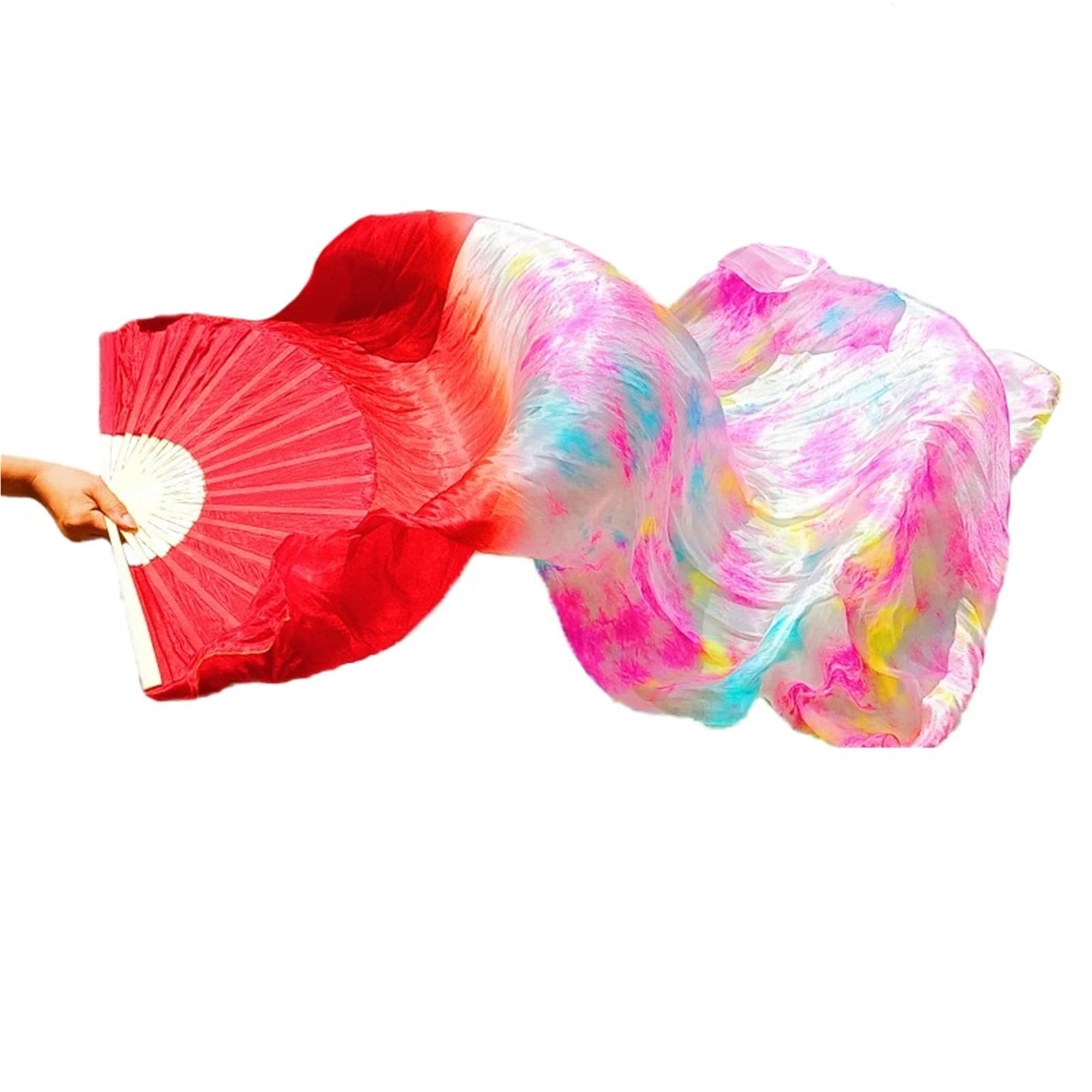 Real Silk Dance Fan Belly Dance Fan A Pair Of Extended Fans Handmade ...