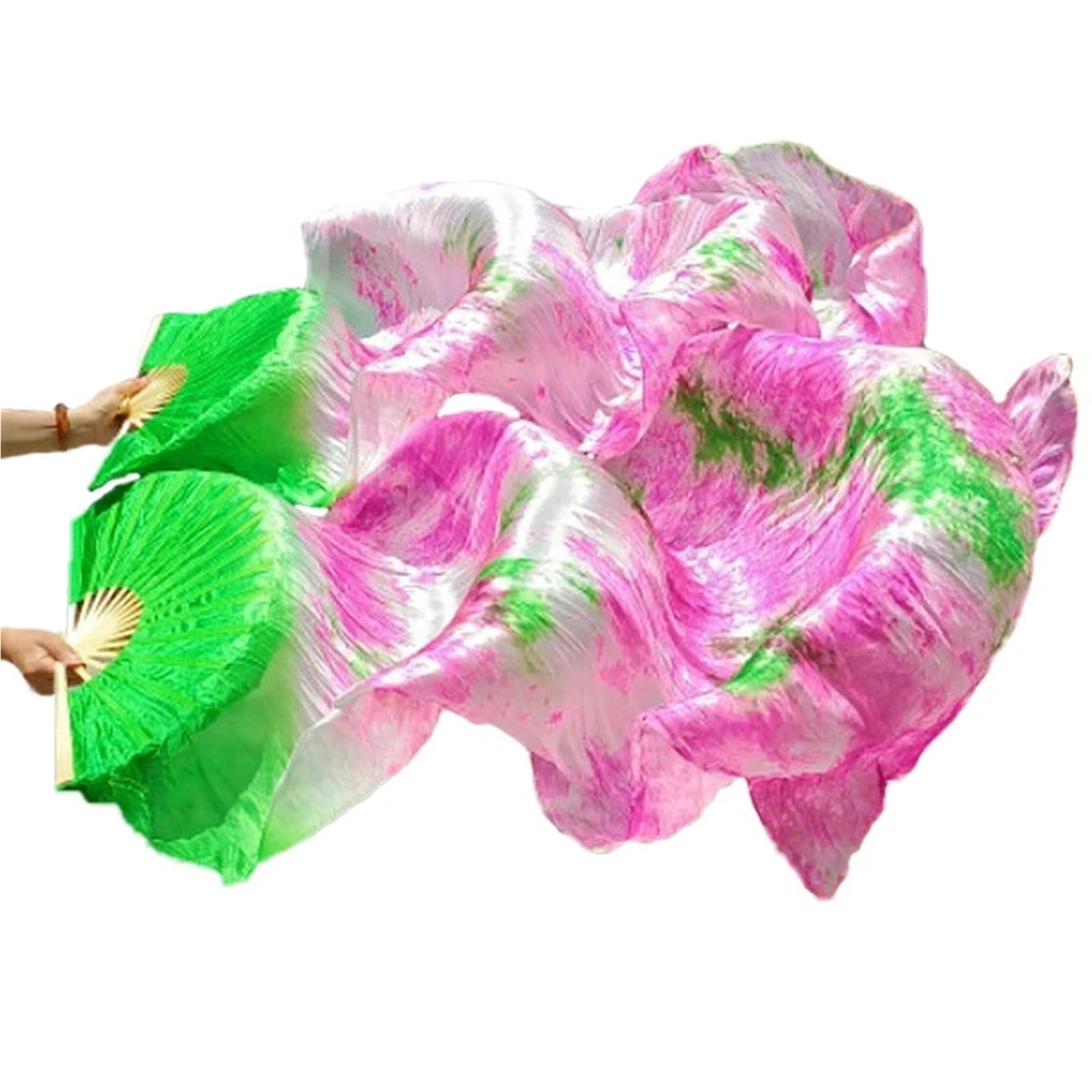 Real Silk Dance Fan Belly Dance Fan A Pair Of Extended Fans Handmade ...