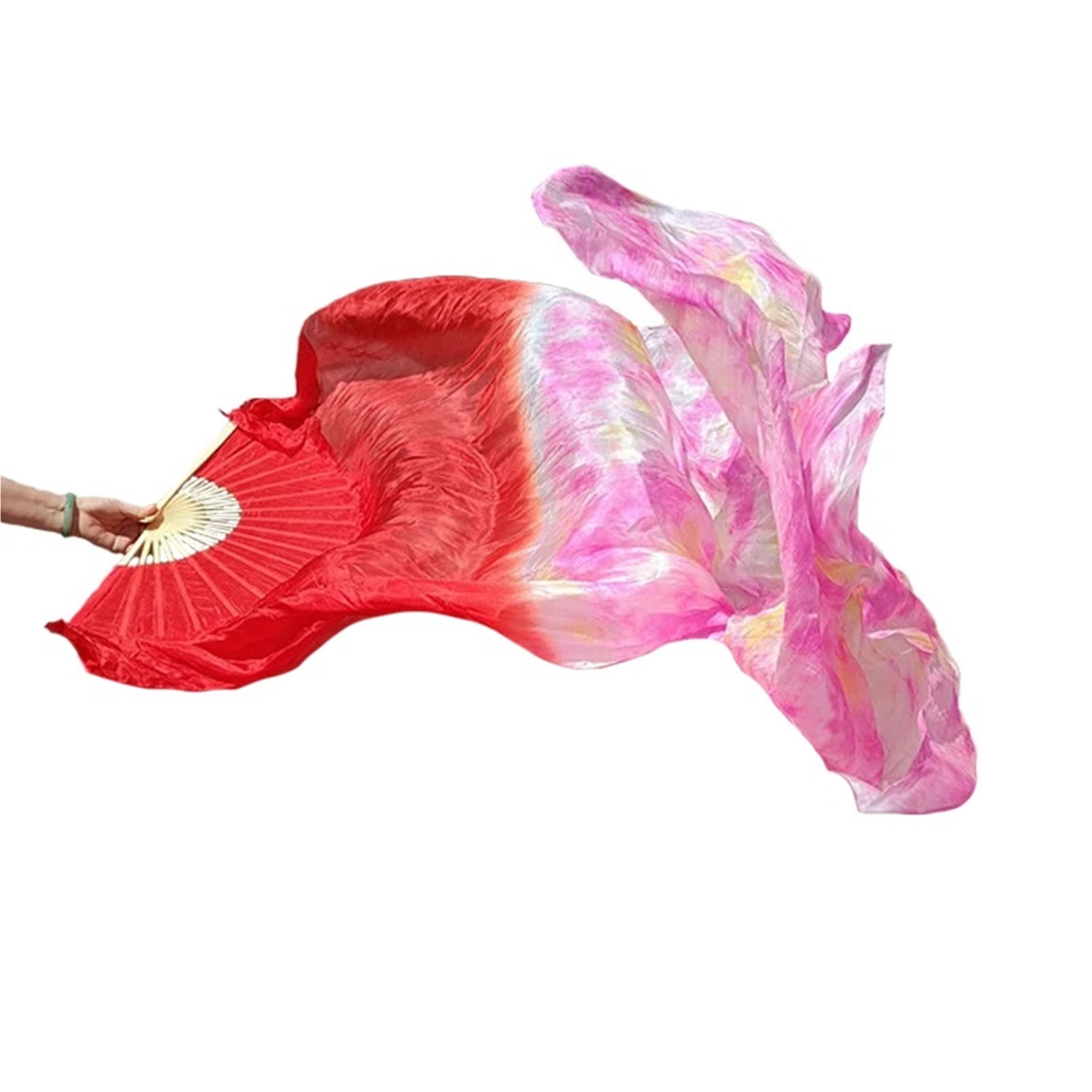 Real Silk Dance Fan Belly Dance Fan A Pair Of Extended Fans Handmade ...