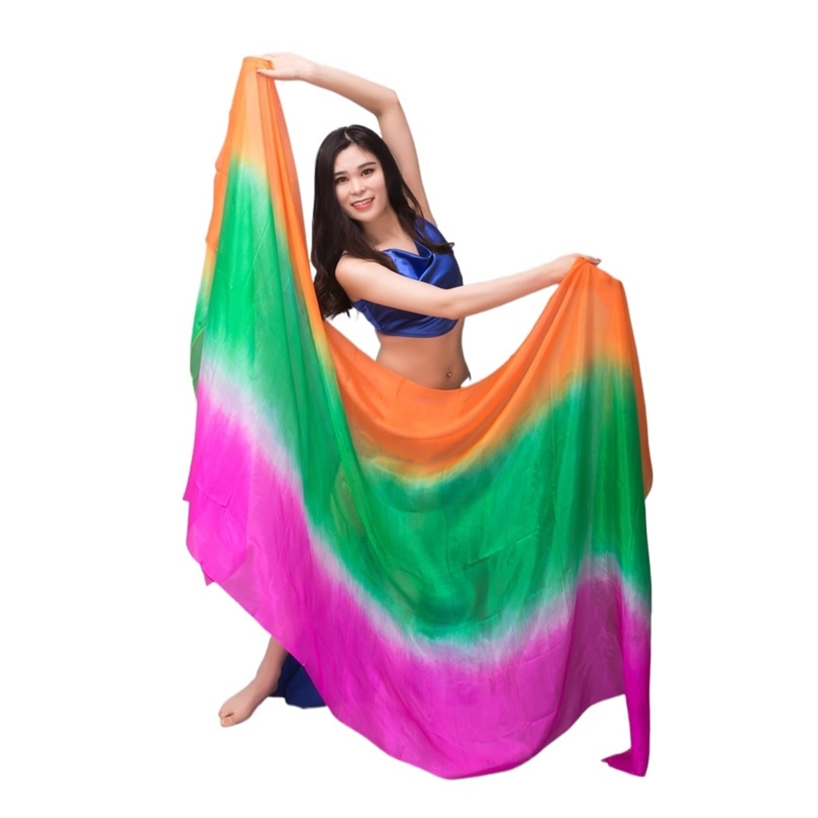 Real Silk Dance Performance Props Hand-dyed Gradient Color Silk Veil ...