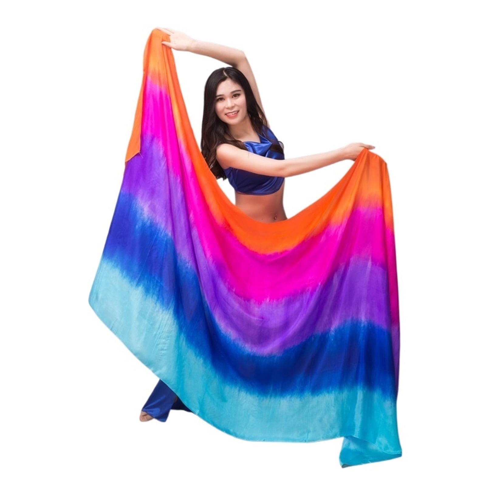 Real Silk Dance Performance Props Hand-dyed Gradient Color Silk Veil ...
