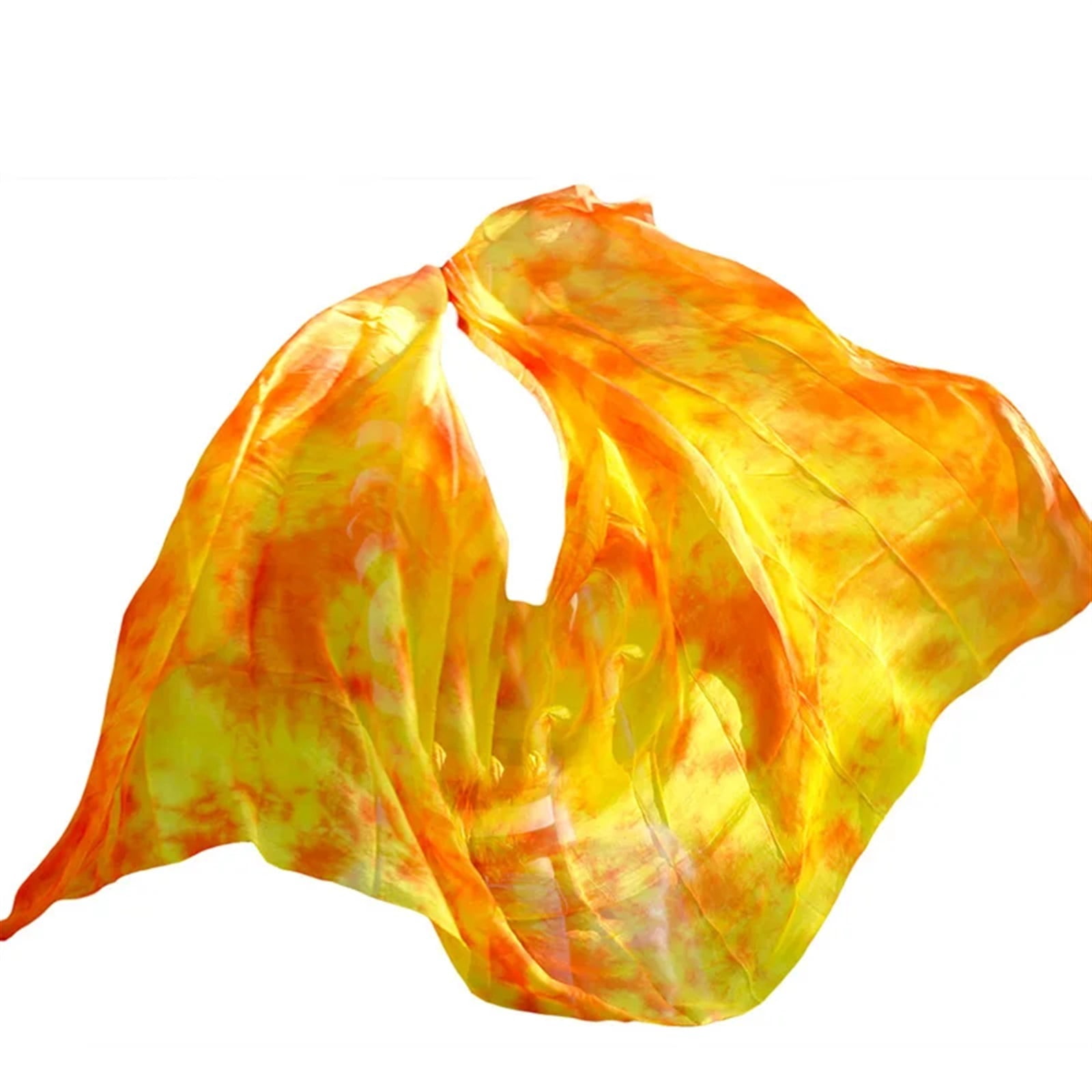 Real Silk Veils Dance Stage Performance Props Handmade Dyed Scarf Dance ...