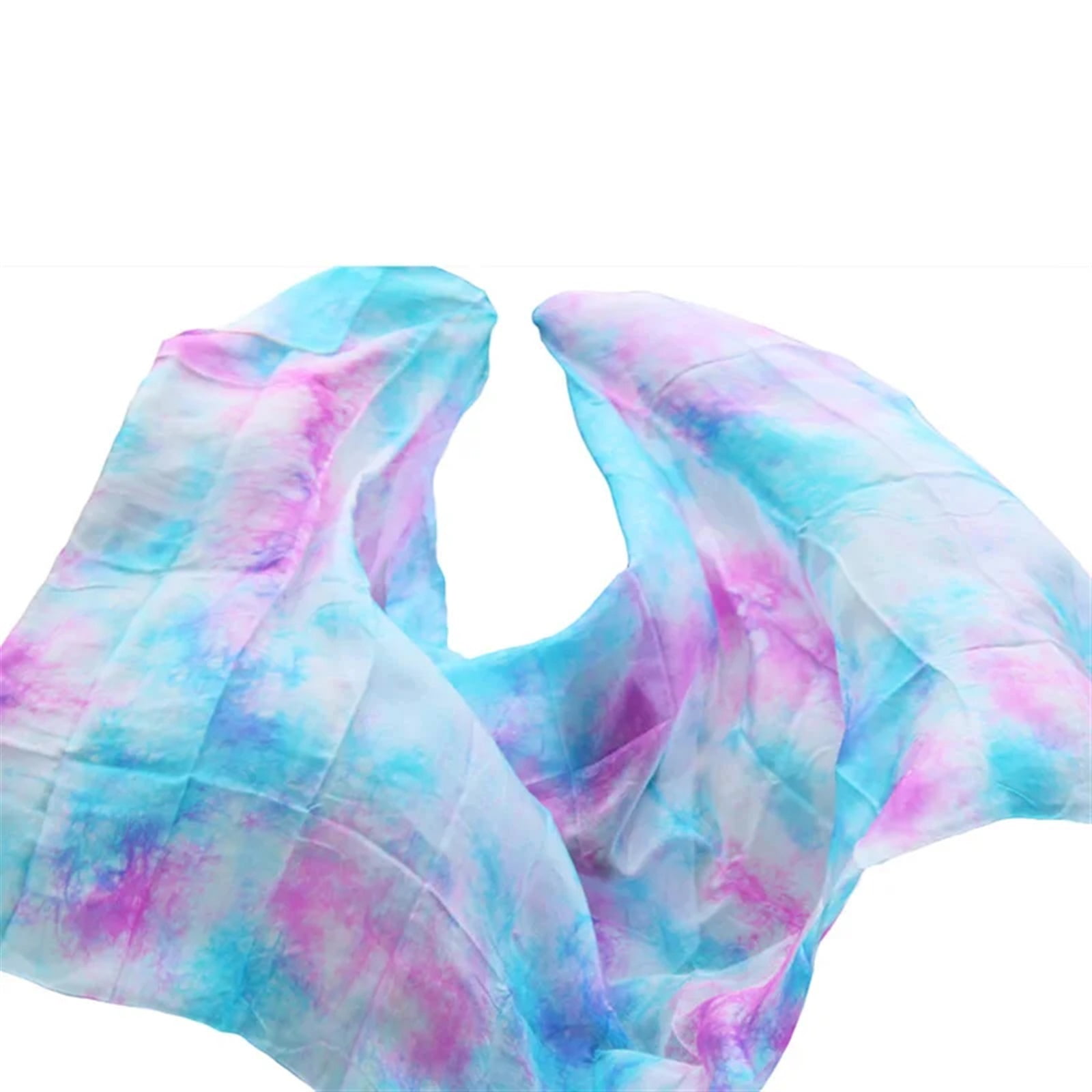 Real Silk Veils Dance Stage Performance Props Handmade Dyed Scarf Dance ...