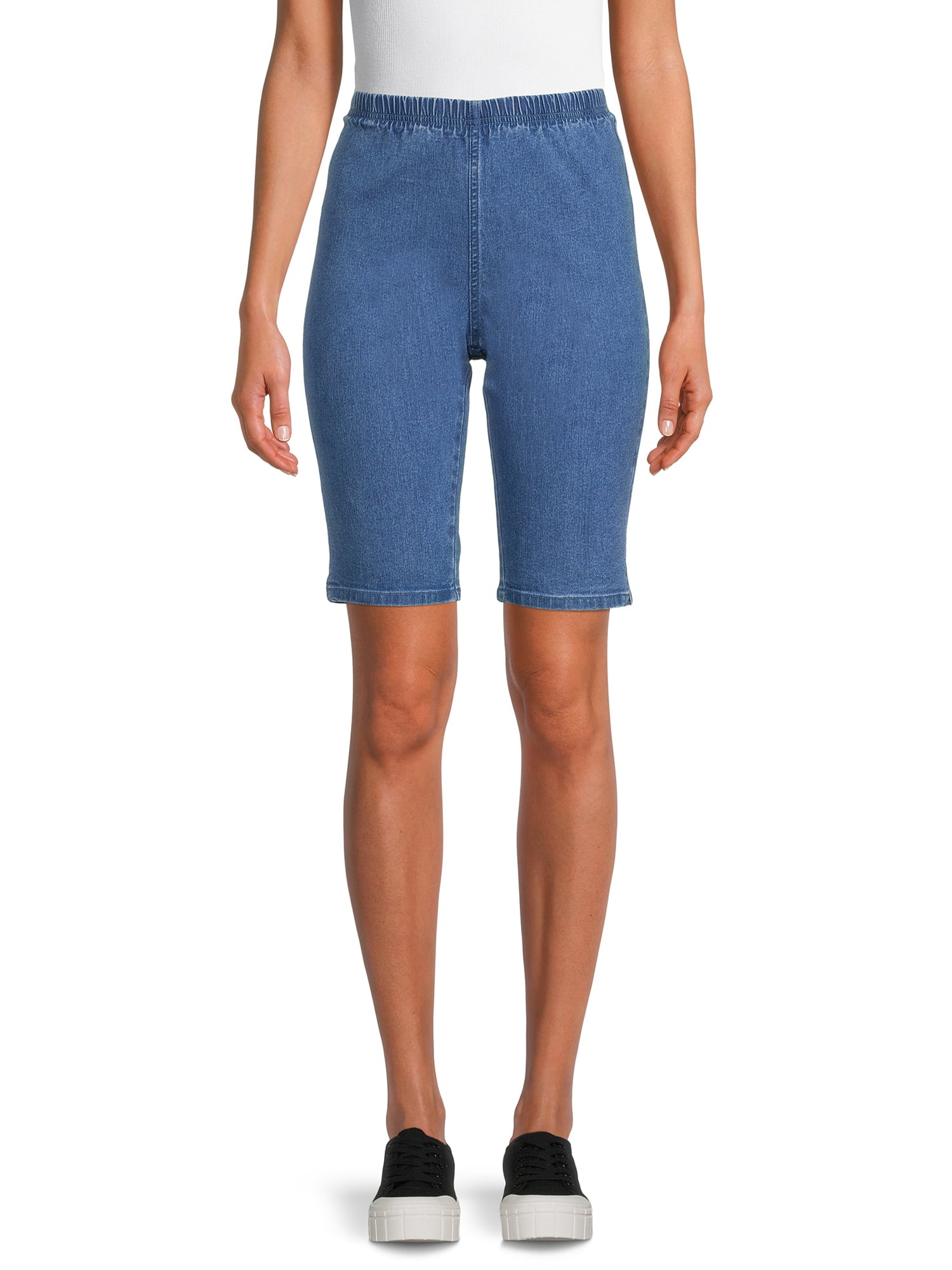 Real Size Women's 11" Pull On Stretch Shorts - Walmart.com