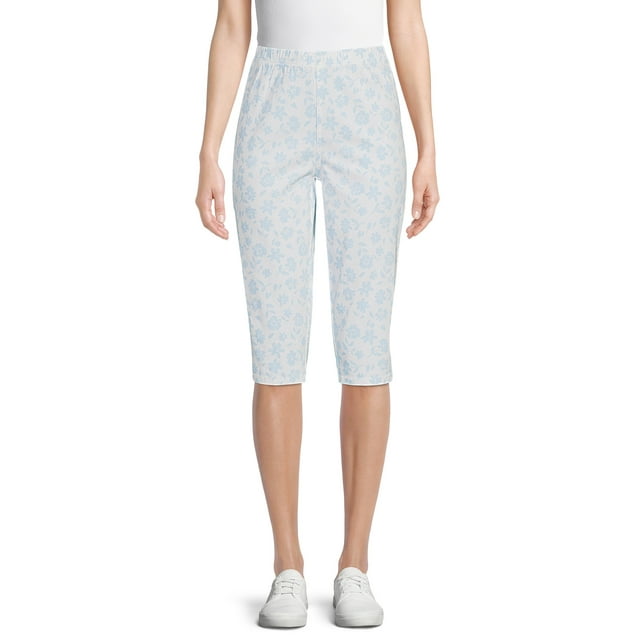 Real Size Women's 17" Stretch Pull On Capri - Walmart.com