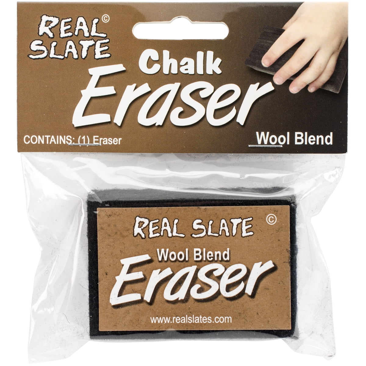 Real Slate Felt Chalk Eraser 2"x3"x.875"-, Pk 6, Pepperell - Walmart.com