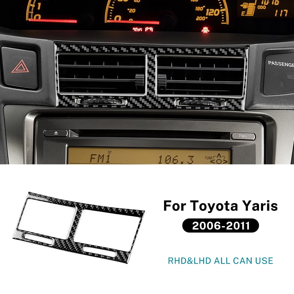 Real Soft Carbon Fiber Sticker For Toyota Yaris 2006 2007 2008 2009 ...