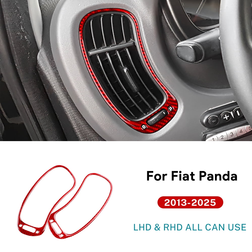 Real Soft Carbon Fiber Sticker LHD RHD Car Air Outlet instrument Panel ...