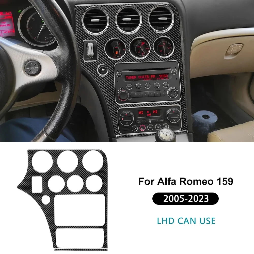 Real Soft Carbon Fiber Sticker LHD RHD Car Center Console Panel Frame ...