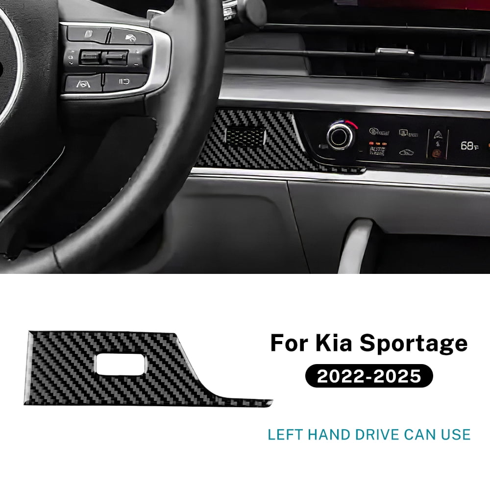 Real Soft Carbon Fiber Sticker LHD RHD Car Center Console Side Outlet ...