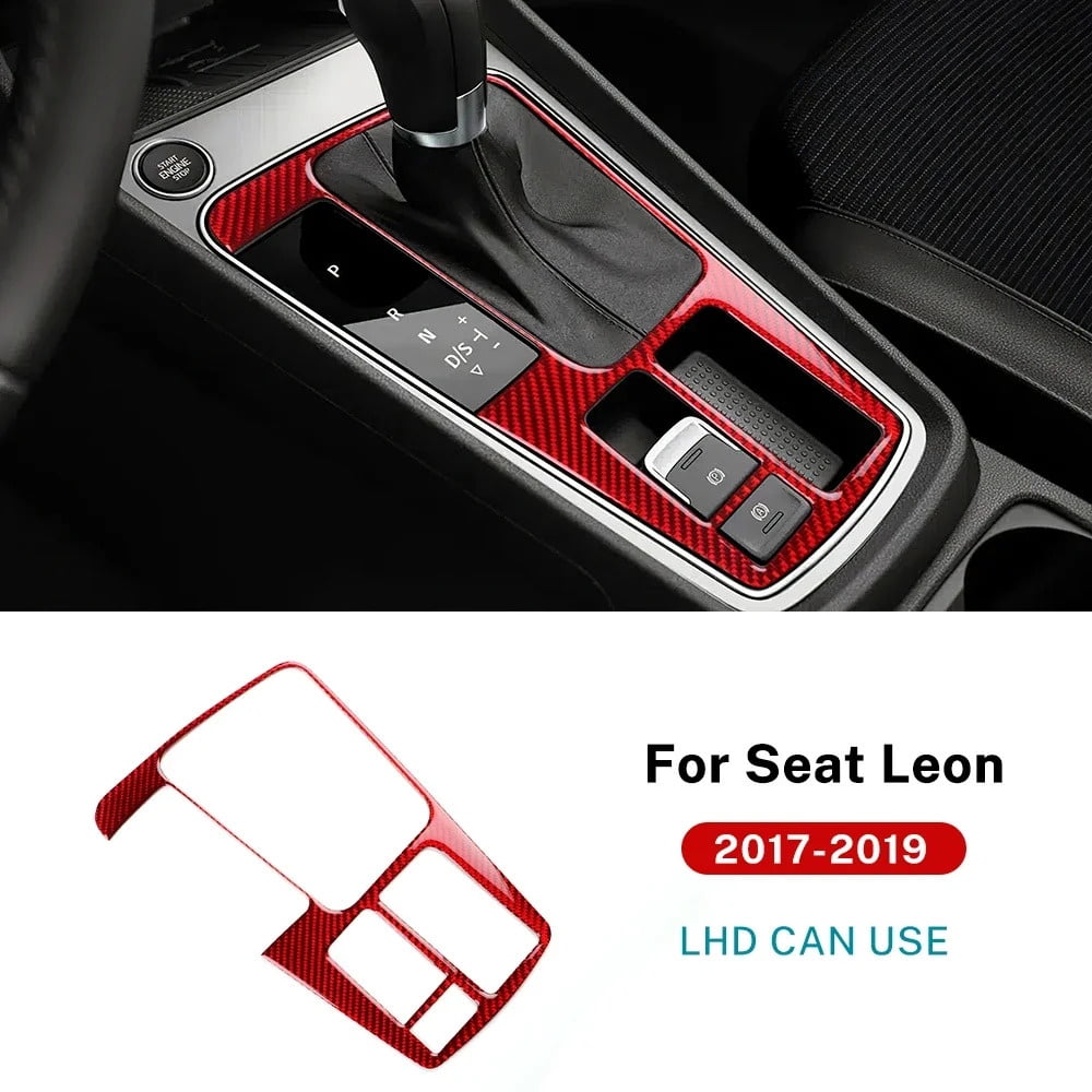 Real Soft Carbon Fiber Sticker LHD RHD Car Gear Shift Inner Frame Panel ...