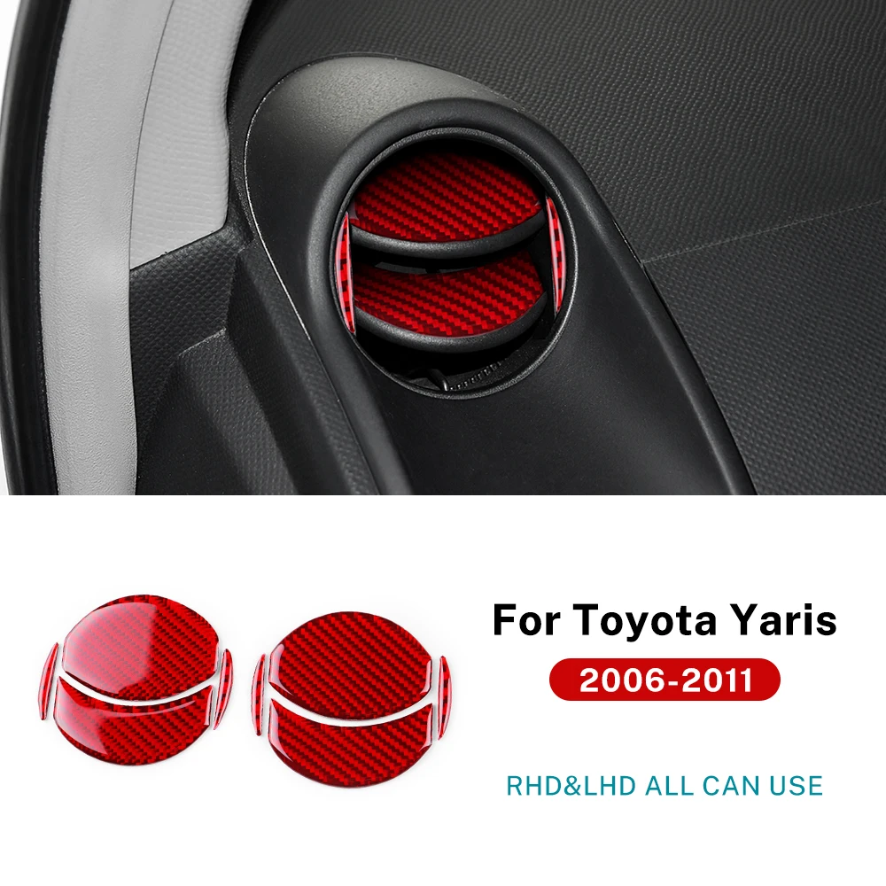 Real Soft Carbon Fiber Sticker LHD RHD Car lnstrument Panel Air Vent ...