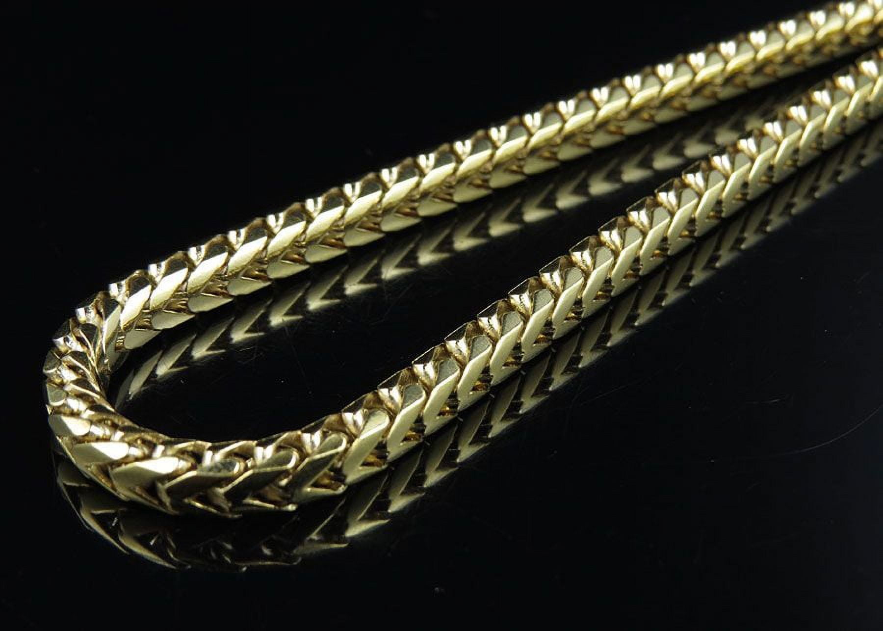 Real Solid 10K Yellow Gold 4.5 MM Franco Box Link Chain Necklace 24-36 ...