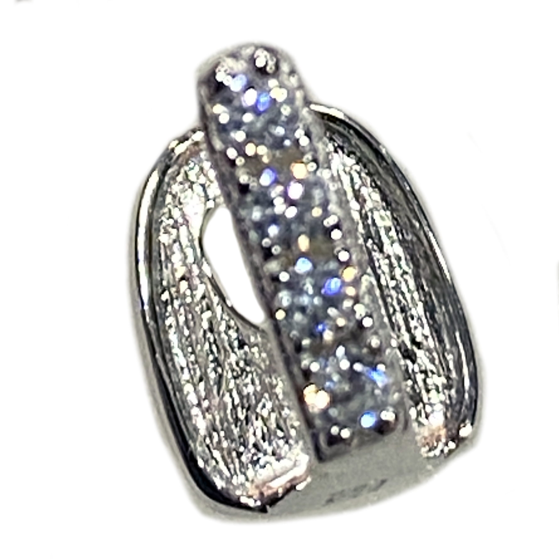 Real Solid 925 Sterling Silver Gap Grillz Top Or Bottom Teeth Iced One ...