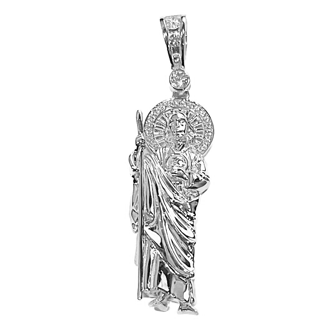 Real Solid 925 Sterling Silver San Judas Tadeo Dije De Plata St Saint ...