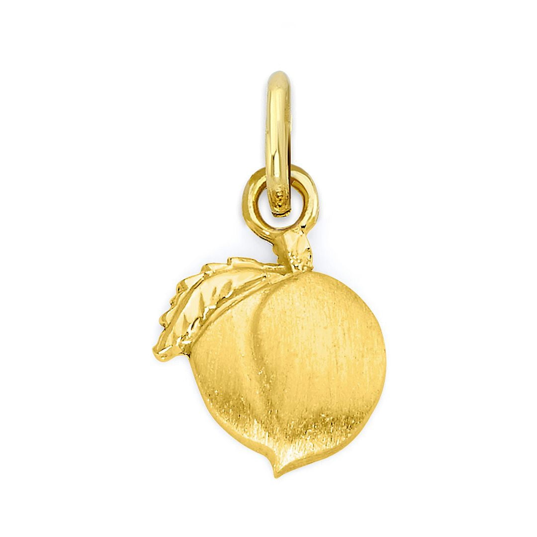 Golden Fire Solid 10k Gold Peach Charm - Symbolic Anniversary Gifts for ...