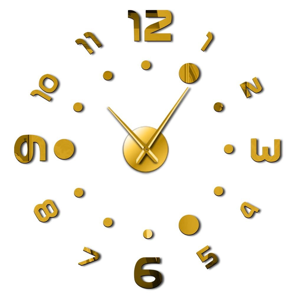 Real Special Dots Silhouette Frameless Wall Clock Stickers, DIY Modern ...
