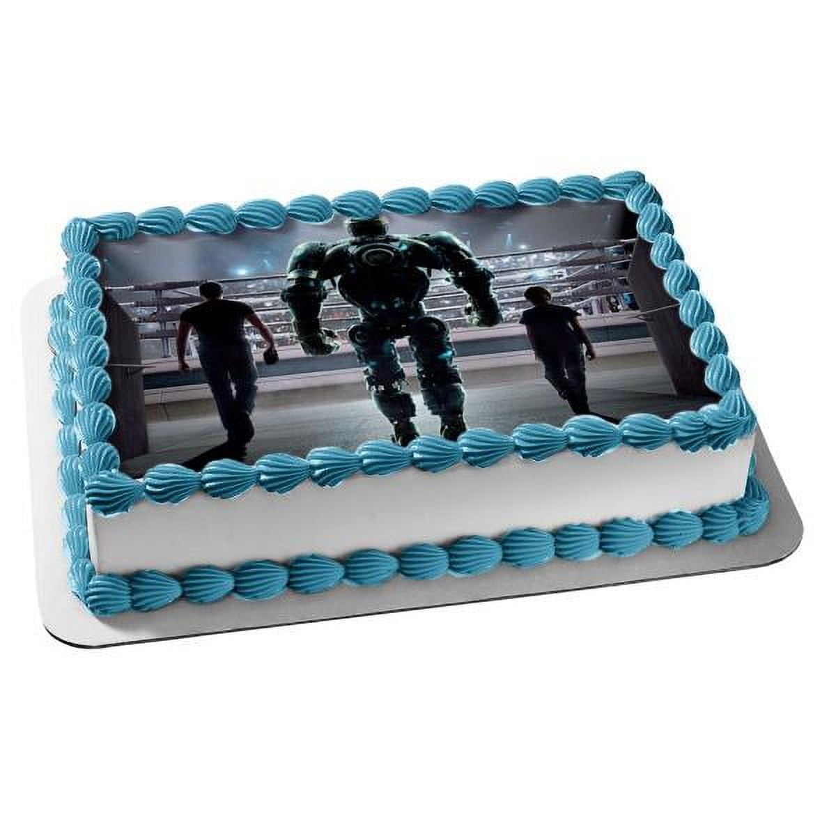 Real Steel Atom Max Boxing Ring Edible Cake Topper - Personalisable ...