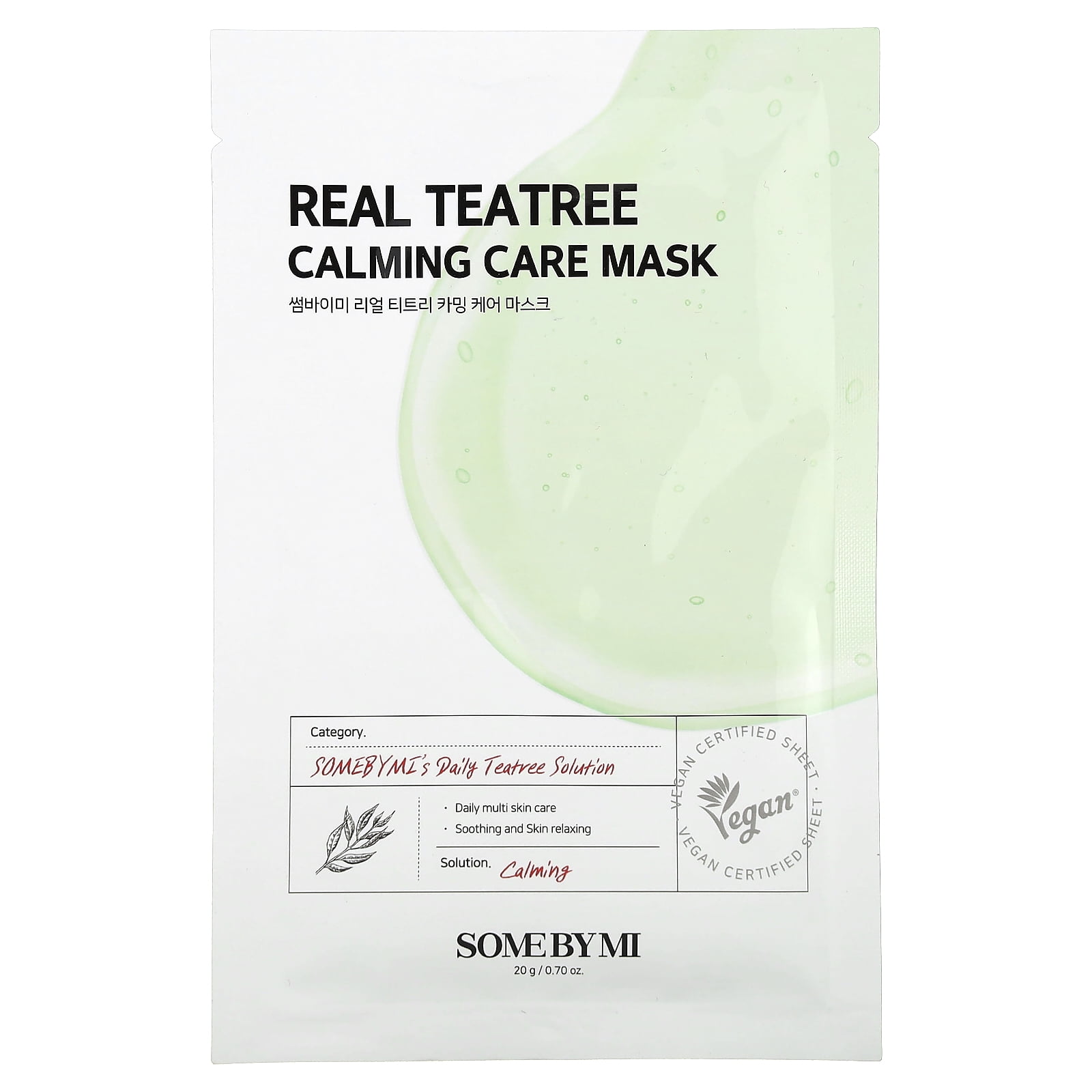 SOME BY MI Real Care Sheet Mask - Real TeaTree Calming Care Mask ...