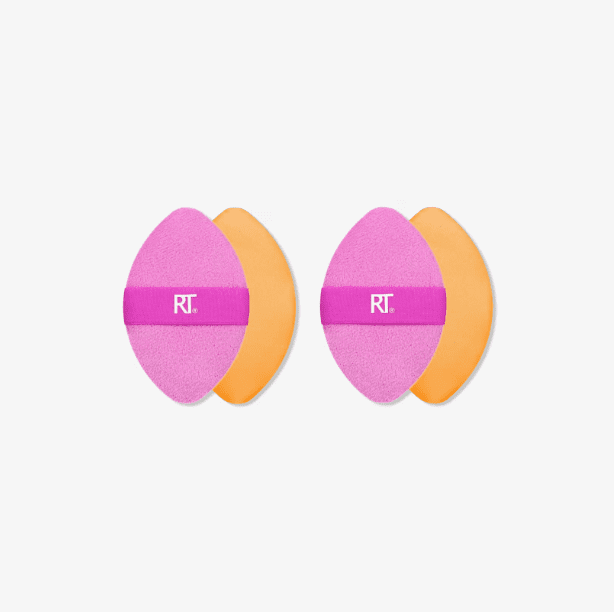 Real Techniques Miracle 2-In-1 Dual Sided Powder Puff Duo, 2 ct ...