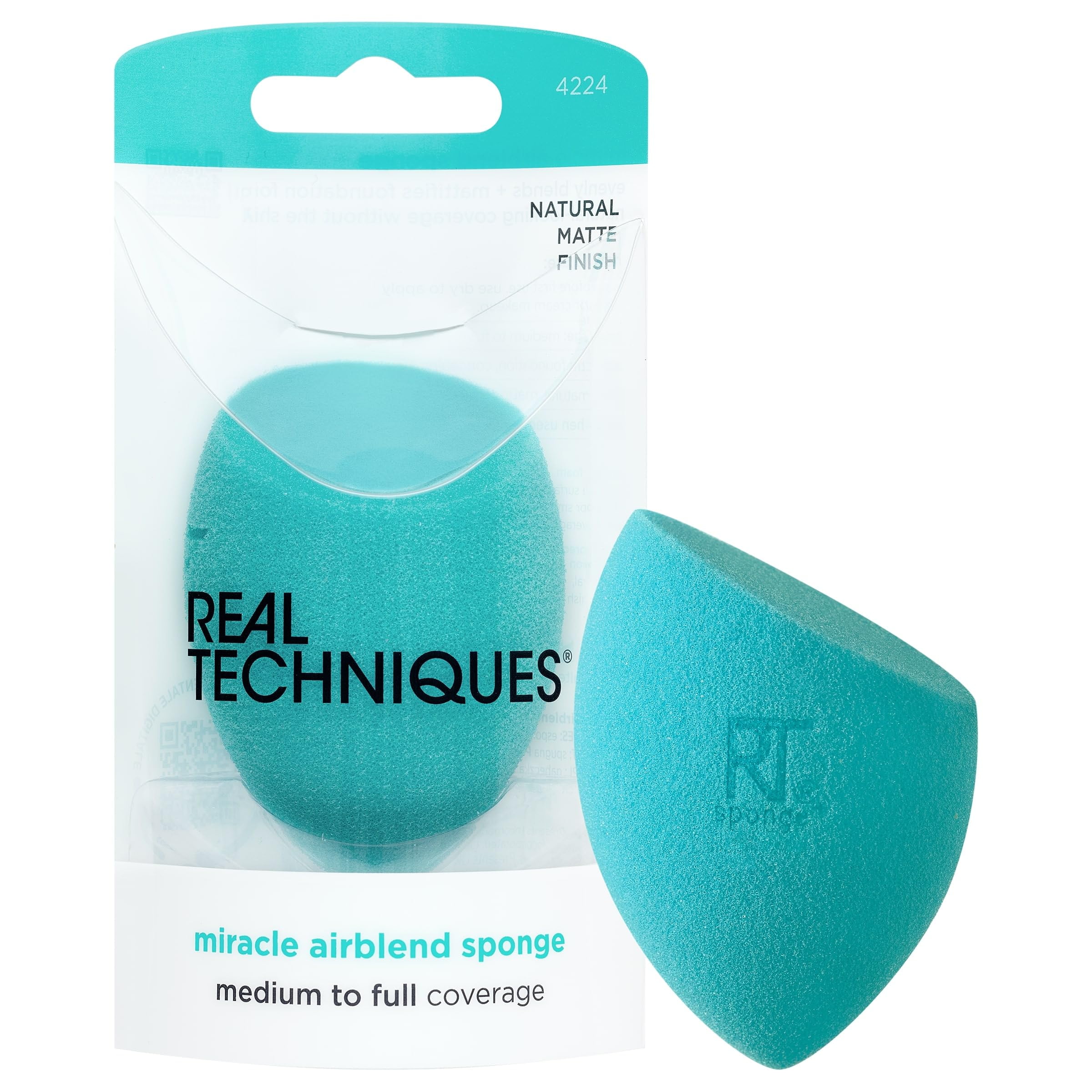 Real Techniques Miracle Airblend Sponge, Matte Makeup Blending Sponge ...