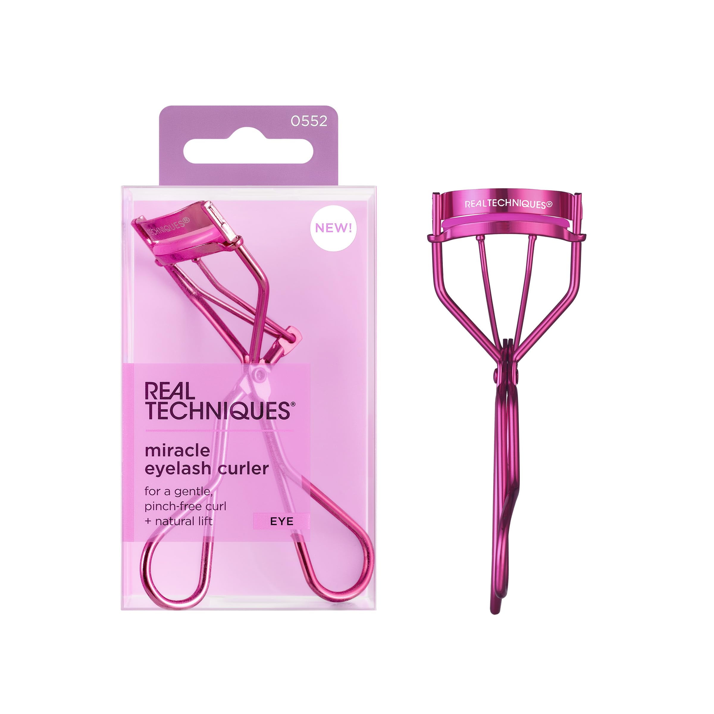 Real Techniques Miracle Eyelash KEF16 Curler, Gentle Lash Lifted Lashes ...