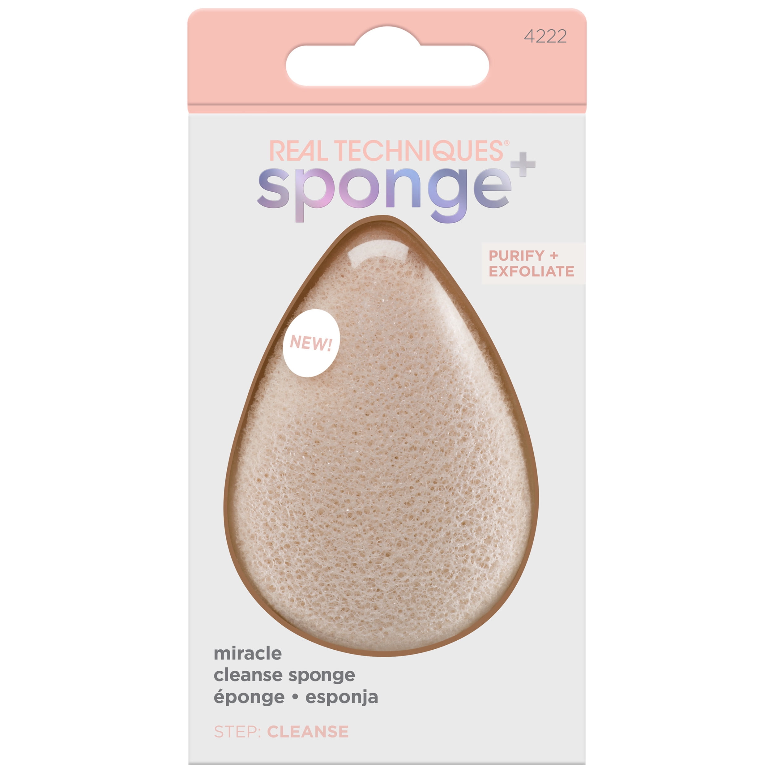 Real Techniques Mini Facial Cleanser Miracle Cleanse Sponge, Deep ...