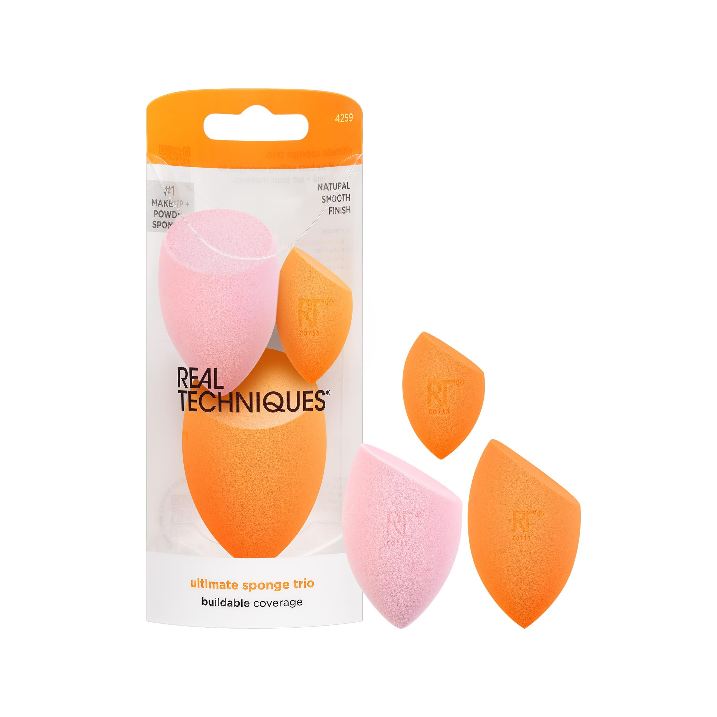 Real Techniques Ultimate Makeup SSF20 Sponge Trio, Makeup Sponges, For ...