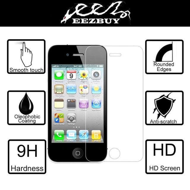 Real Tempered Glass Screen Protector For Apple iPhone 4 5 6 7 8 X Plus ...