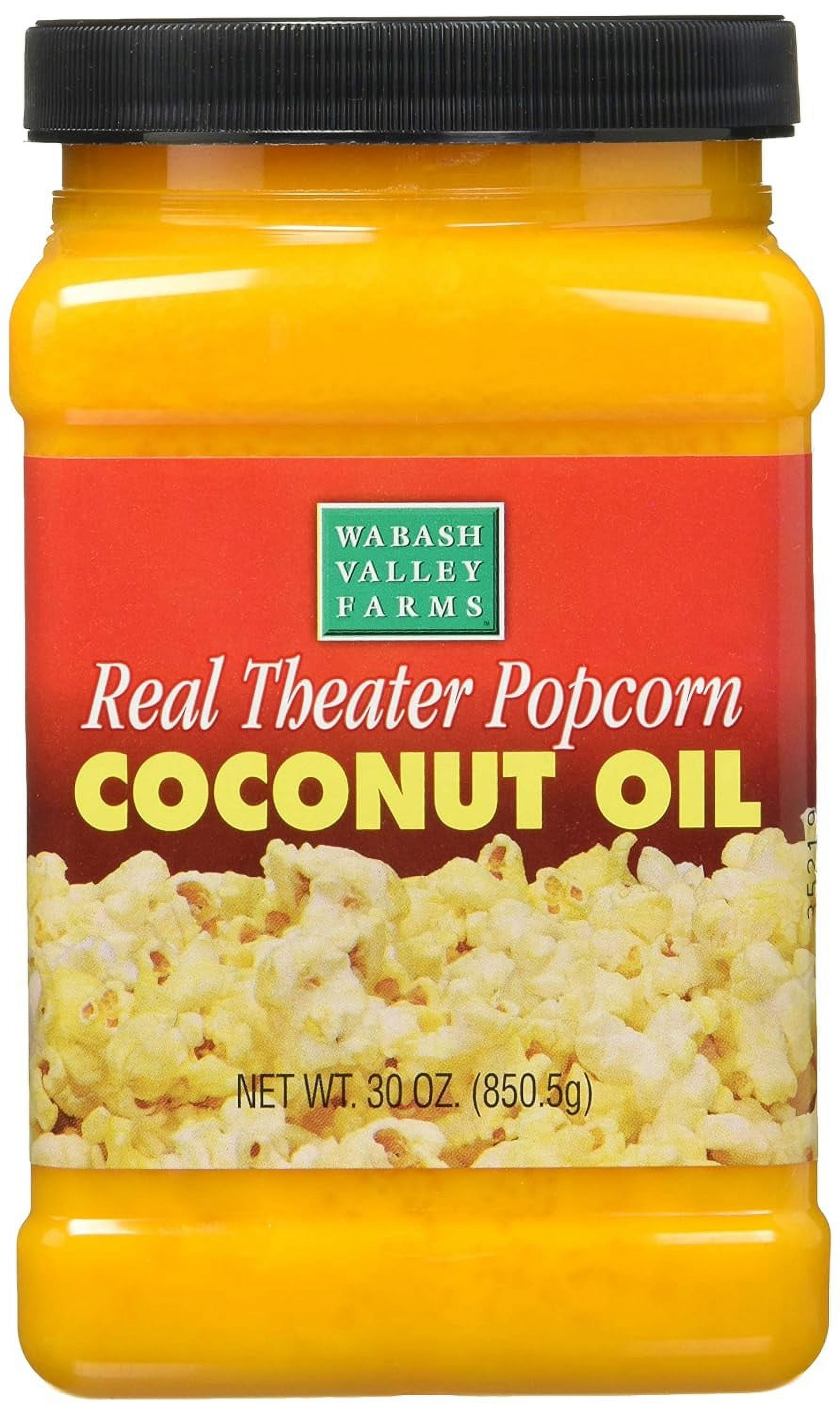 Real Theater Coconut Popcorn Oil - 30 oz Butter Flavored Coconut Oil ...