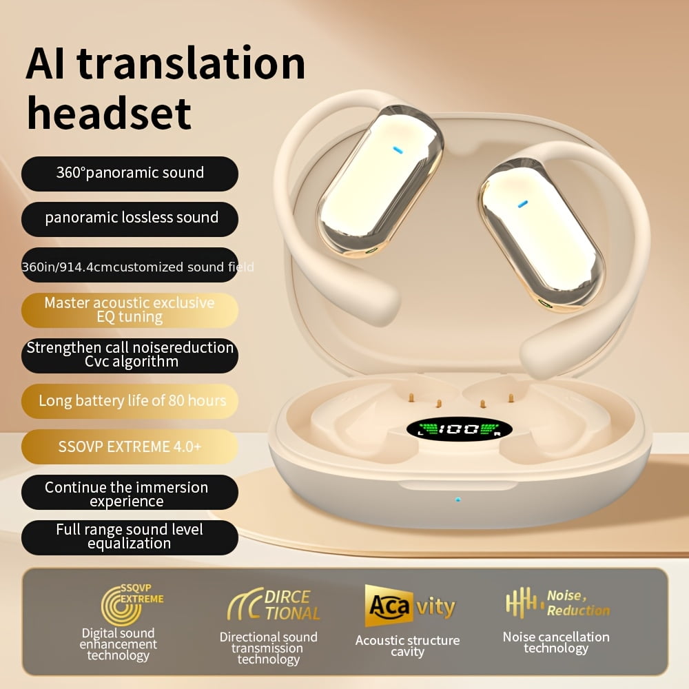 Real-Time AI Translation Earbuds 144 Languages, Live Interpreter ...