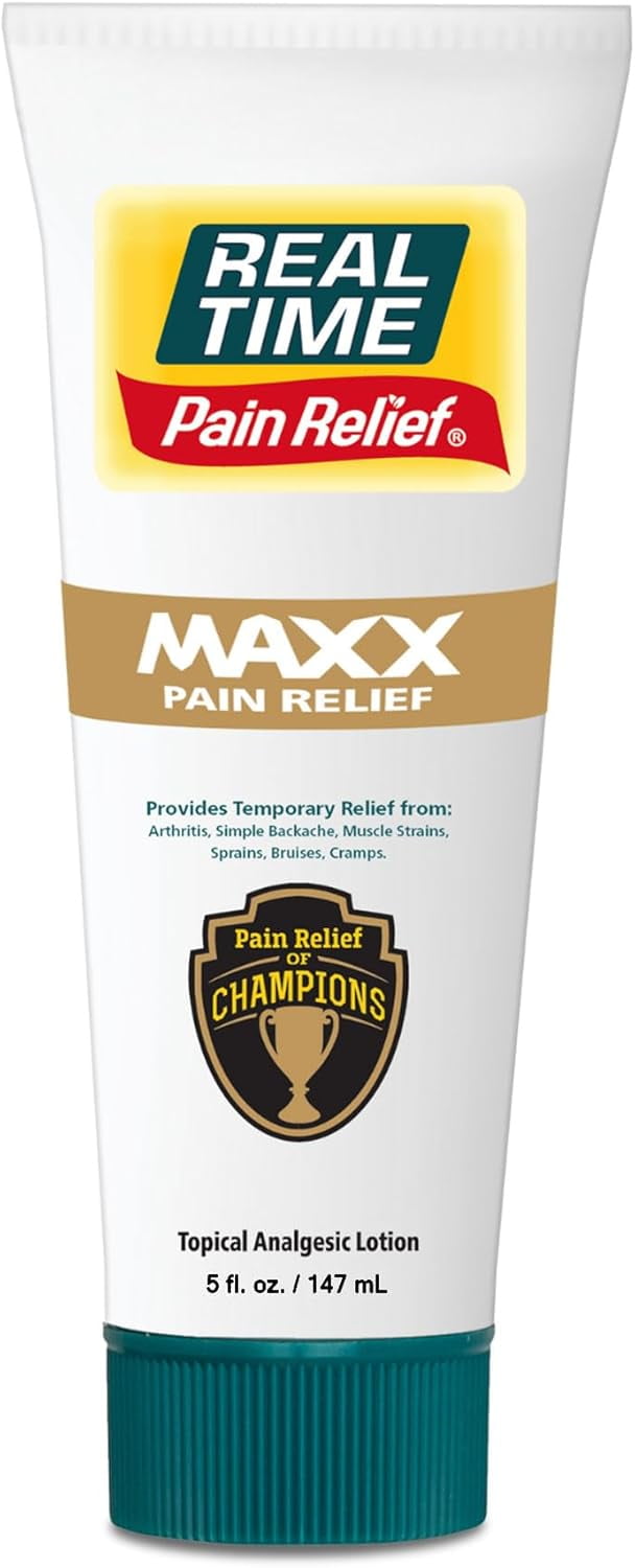 Real Time Pain Relief MAXX 5oz Tube Fast-Acting Pain Relief for Back ...