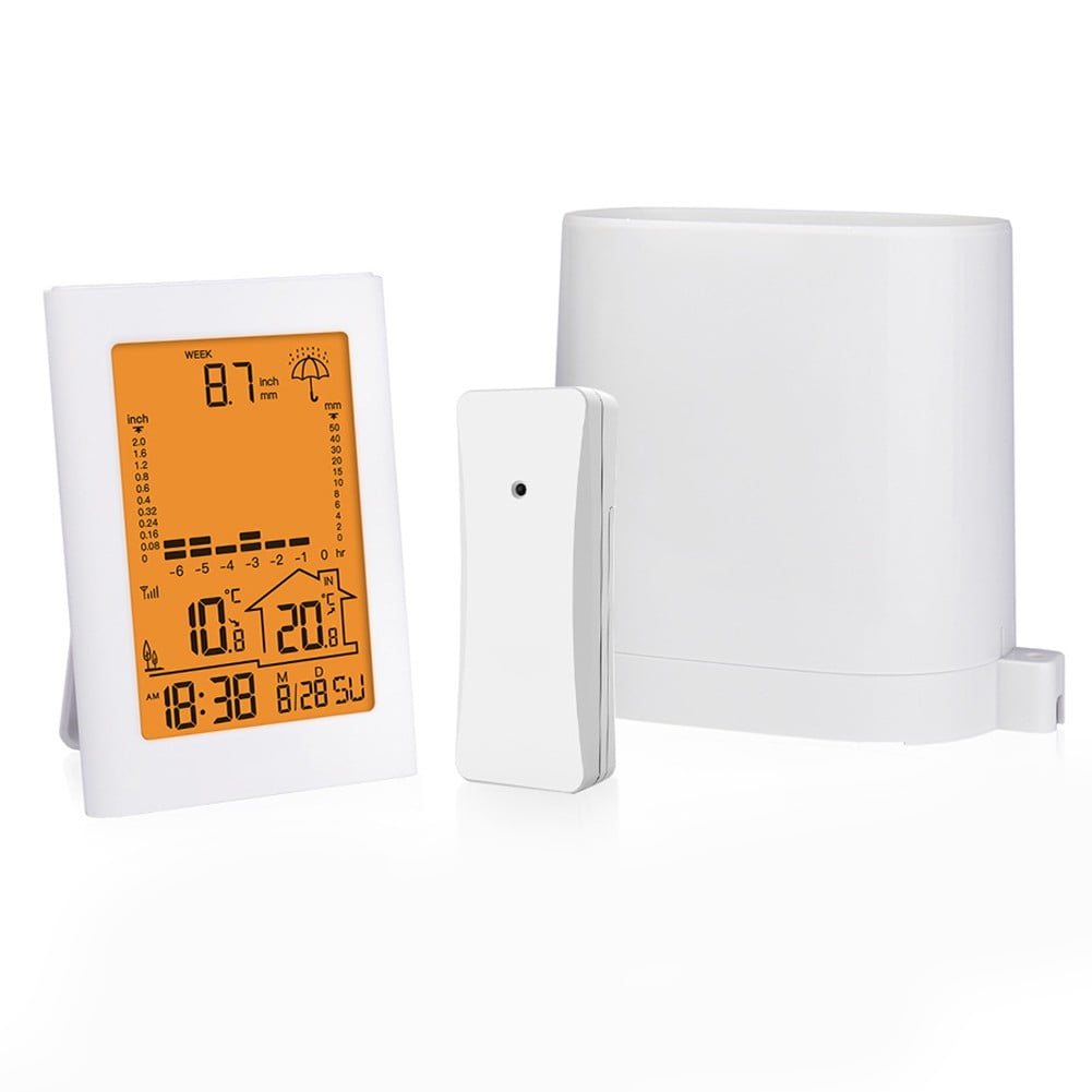 Real-Time Rainfall Detection Rain Gauge Digital Temperature&Humidity ...