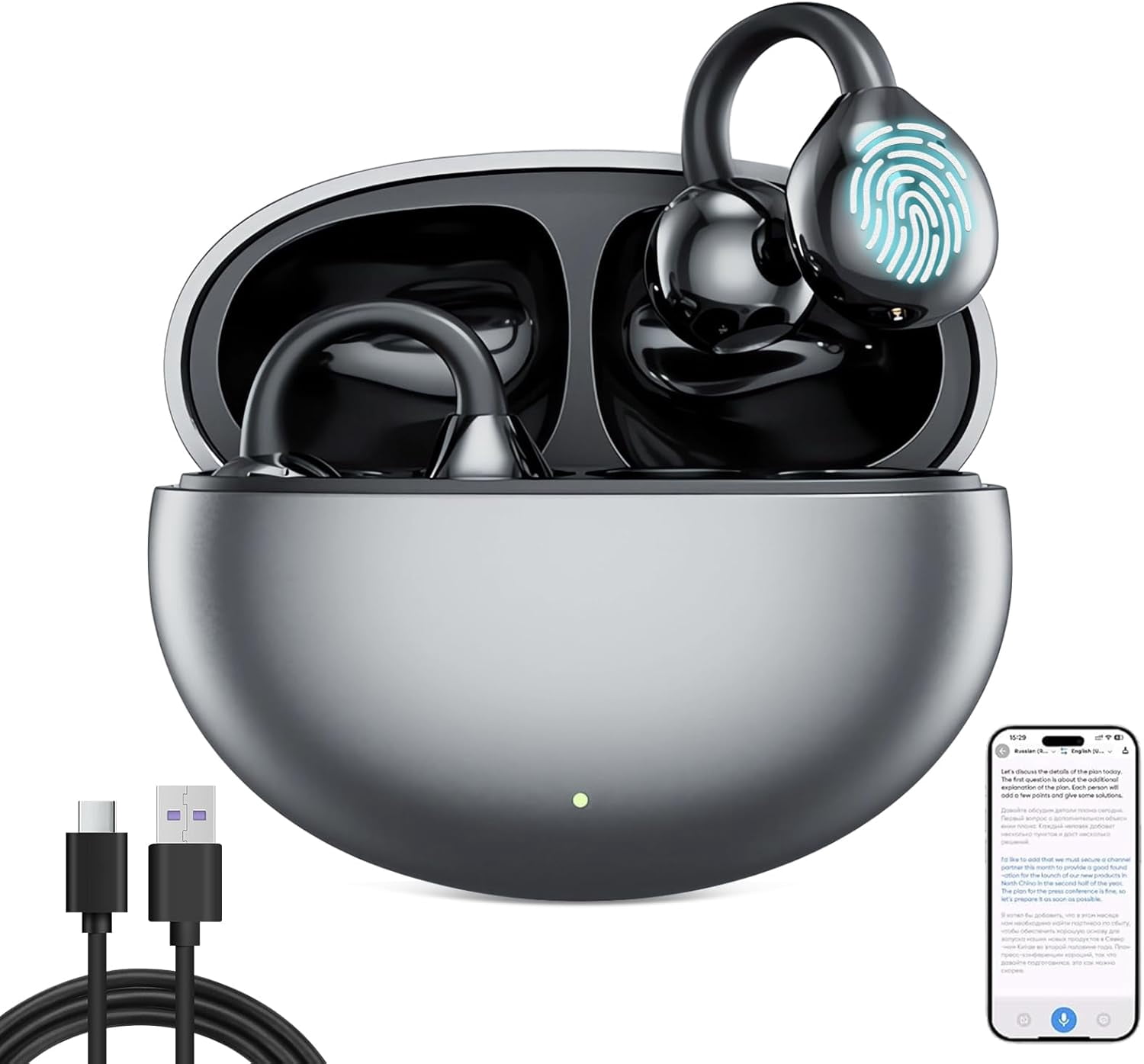 Real Time Translation Earbuds - 3 in 1 Free Clip Ai Translator Earbuds ...