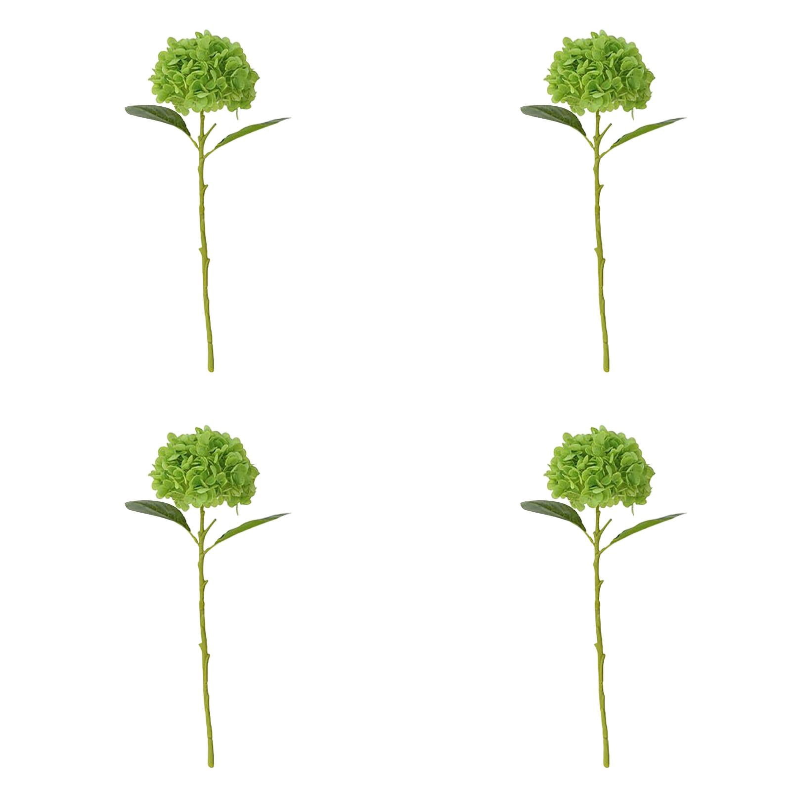 Real Touch Green Hydrangea Artificial Flowers 1-4 Pack 20 Inch ...